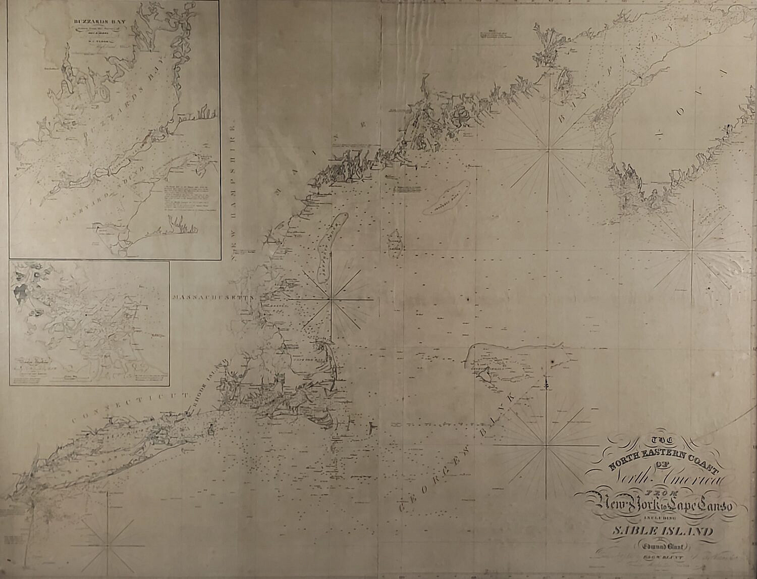 Antique Edward Blunt Map Chart - Antique Edward Blunt Map, “The North ...