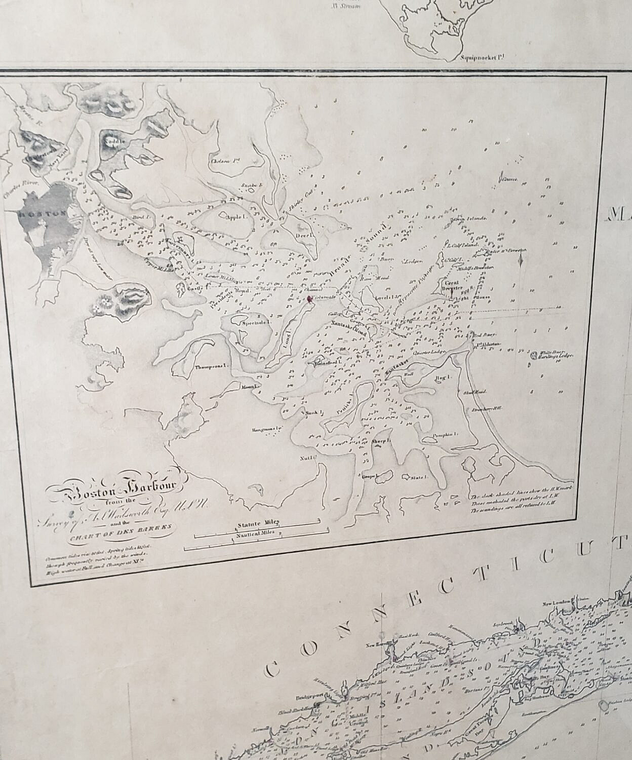 Antique Edward Blunt Map Chart - Antique Edward Blunt Map, “The North Eastern Coast of North ...