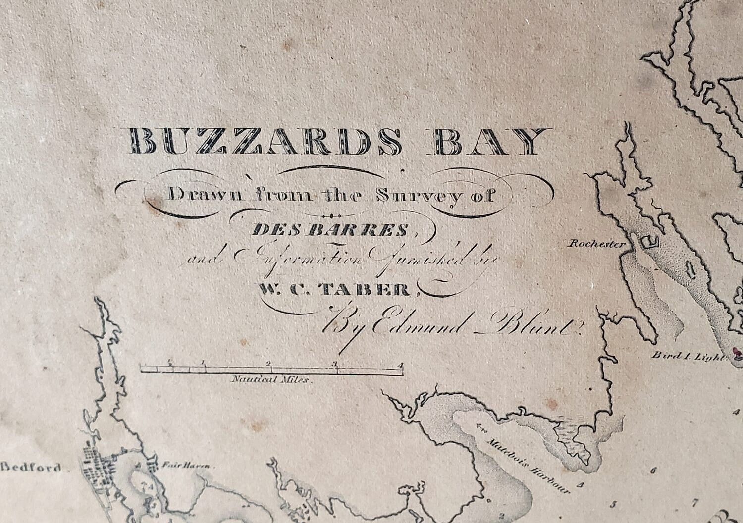 Antique Edward Blunt Map Chart - Antique Edward Blunt Map, “The North Eastern Coast of North ...