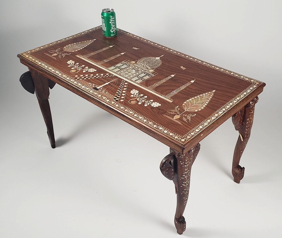 Vintage Anglo Indian Bone Inlaid Coffee Table - Vintage Anglo Indian ...