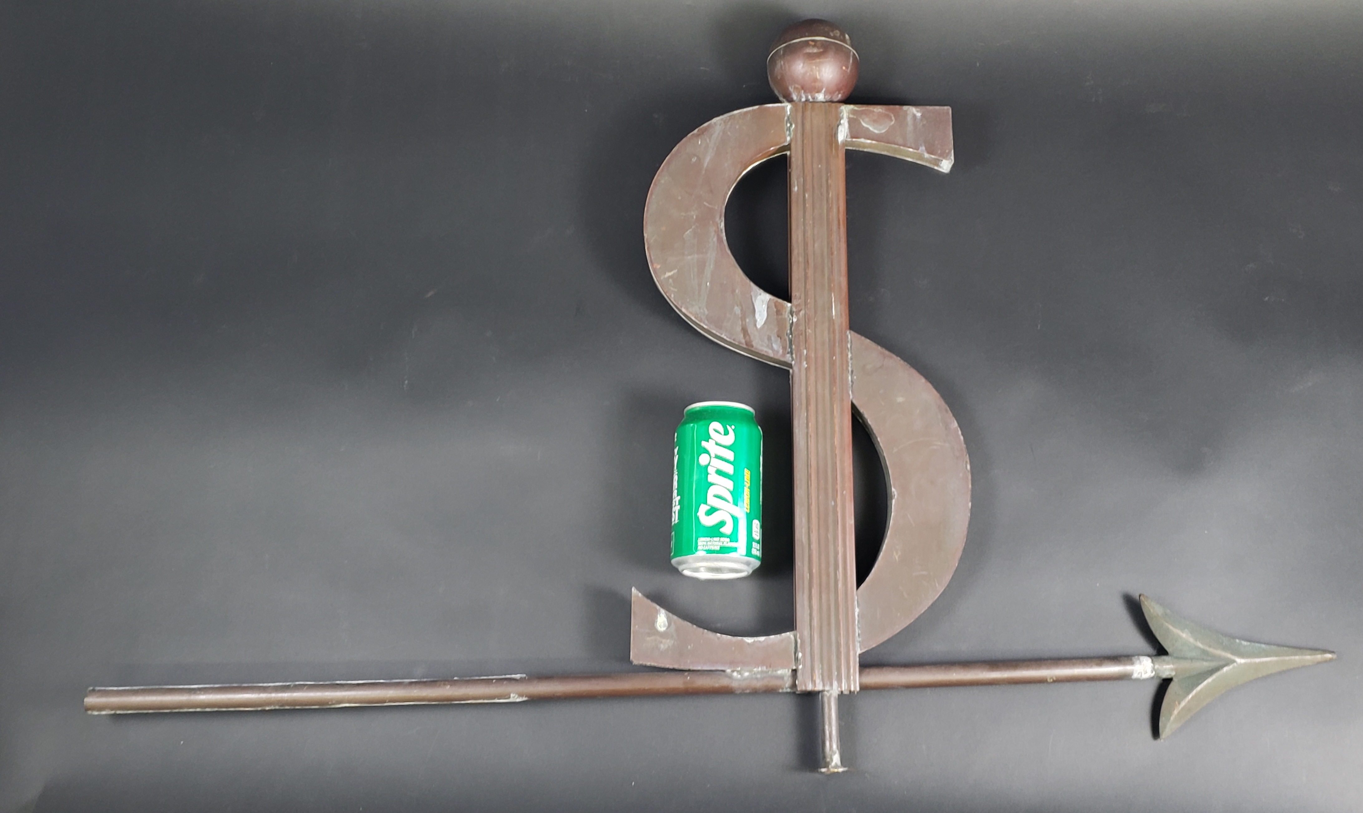 Vintage Copper Dollar Sign Weathervane - Vintage Copper Dollar Sign ...