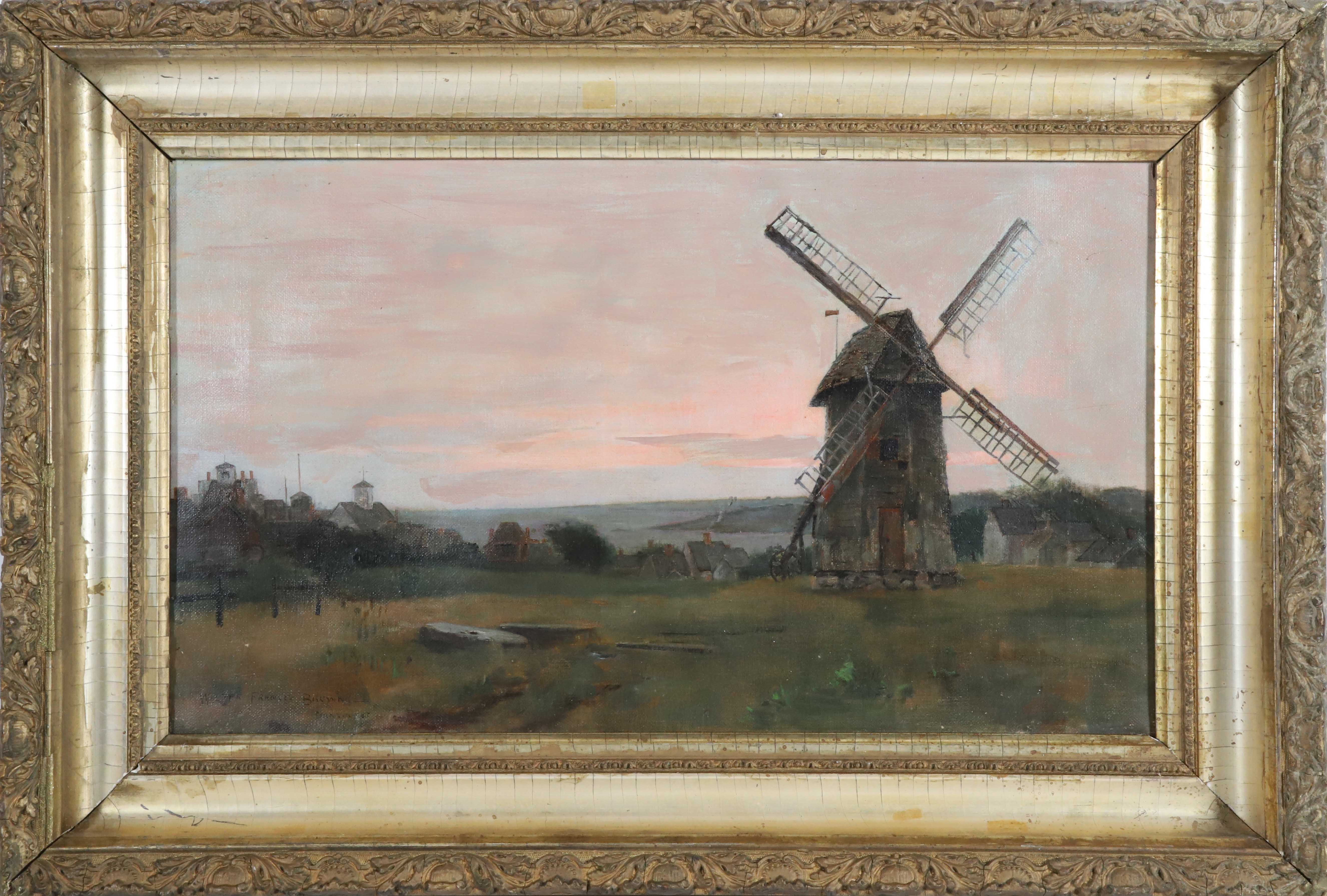 Walter Francis Brown Oil on Canvas "The Old Mill Nantucket" - Walter ...