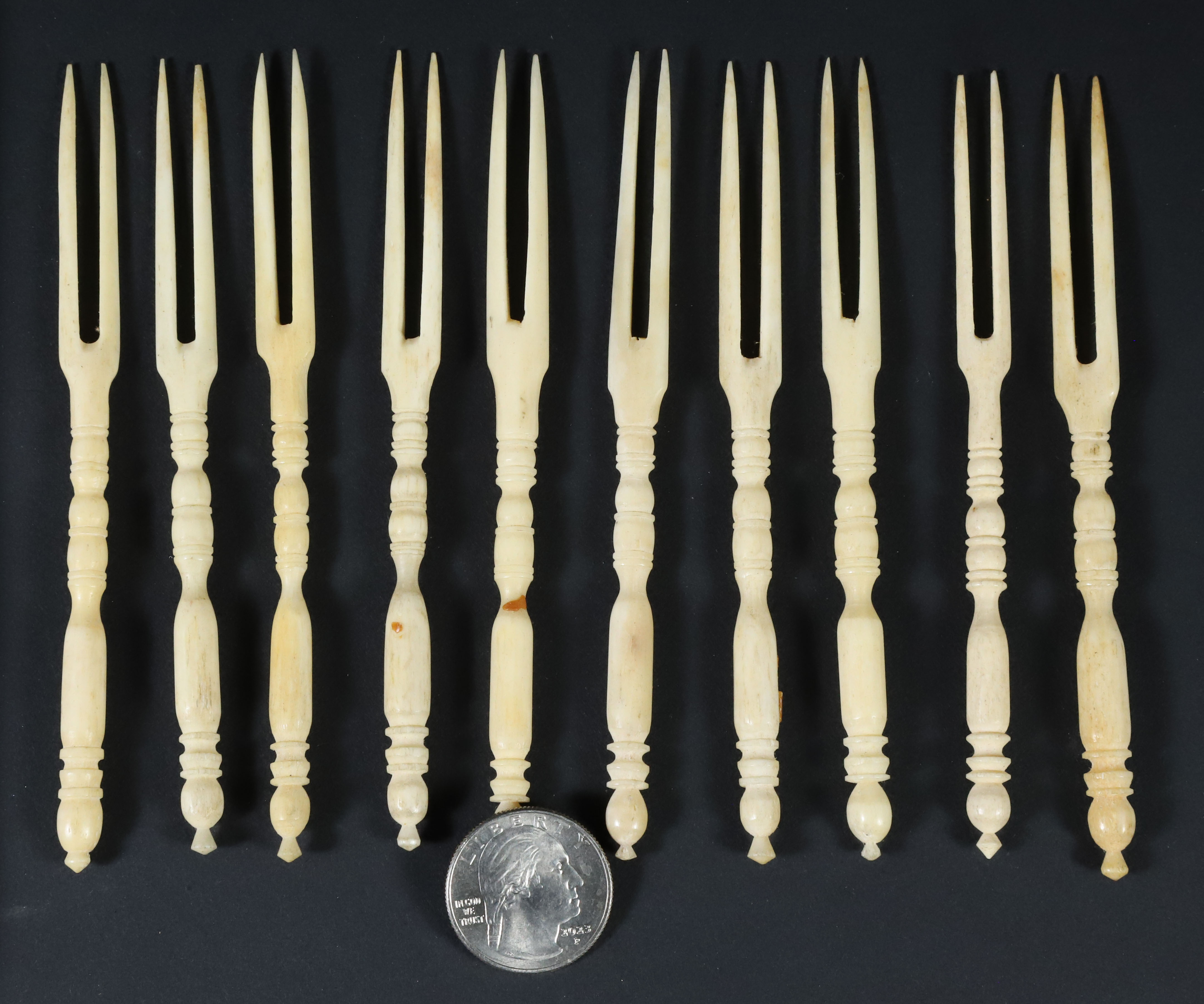 Ten Carved Bone Lobster Picks - Ten Carved Bone Lobster Picks - Rafael ...