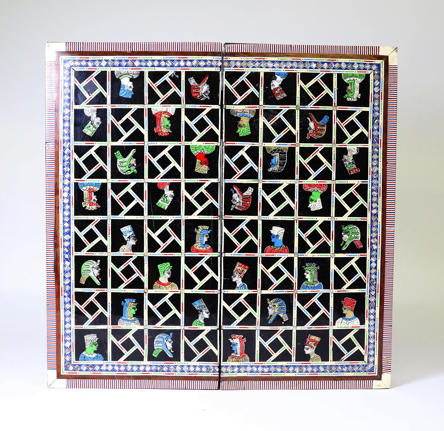 Mother Of Pearl Inlaid Game Box - Mother Of Pearl Inlaid Game Box ...