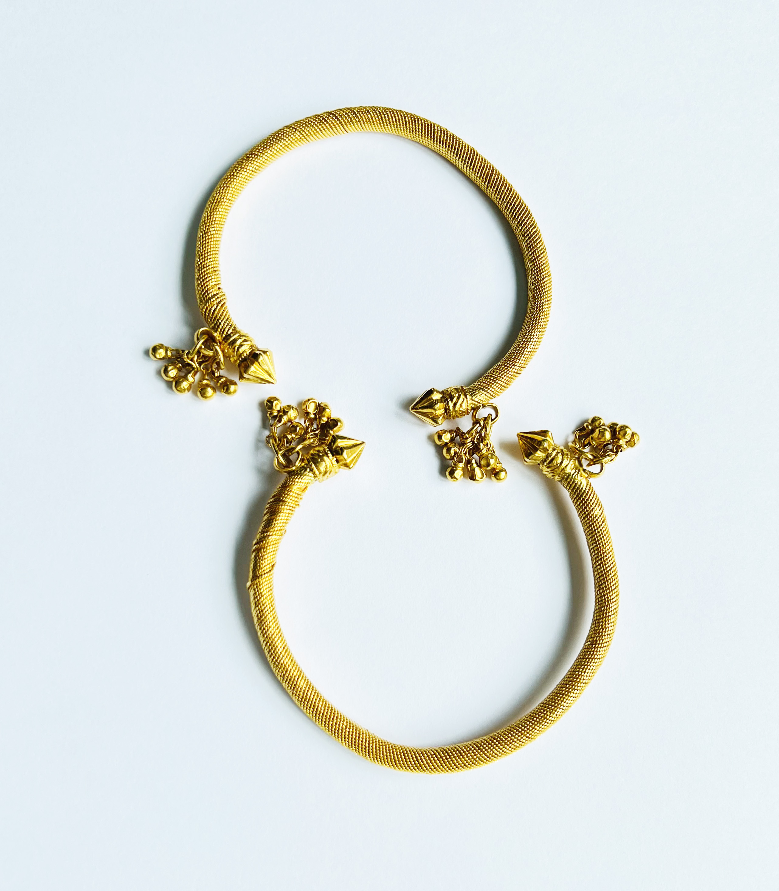 Set of Two Antique 22k Yellow Gold Bangle Bracelets 19th Century - Set ...
