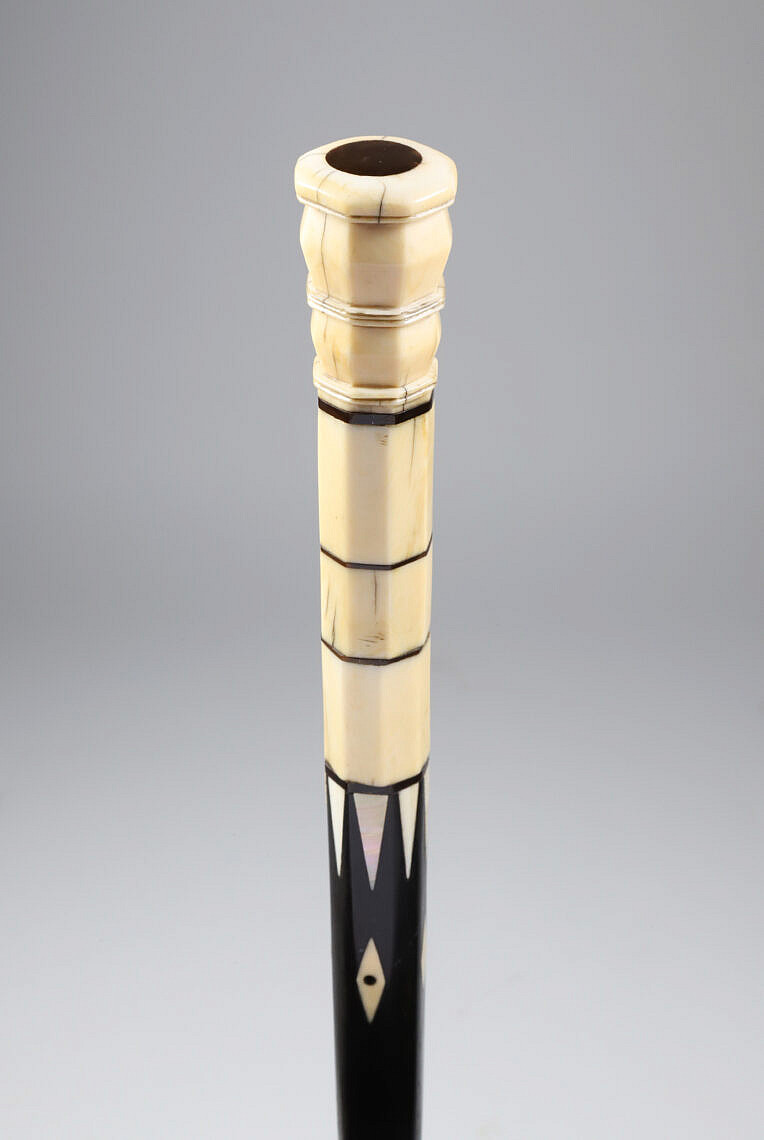 Whaler Made Crown Knob Walking Stick 19th Century - Whaler Made Crown ...