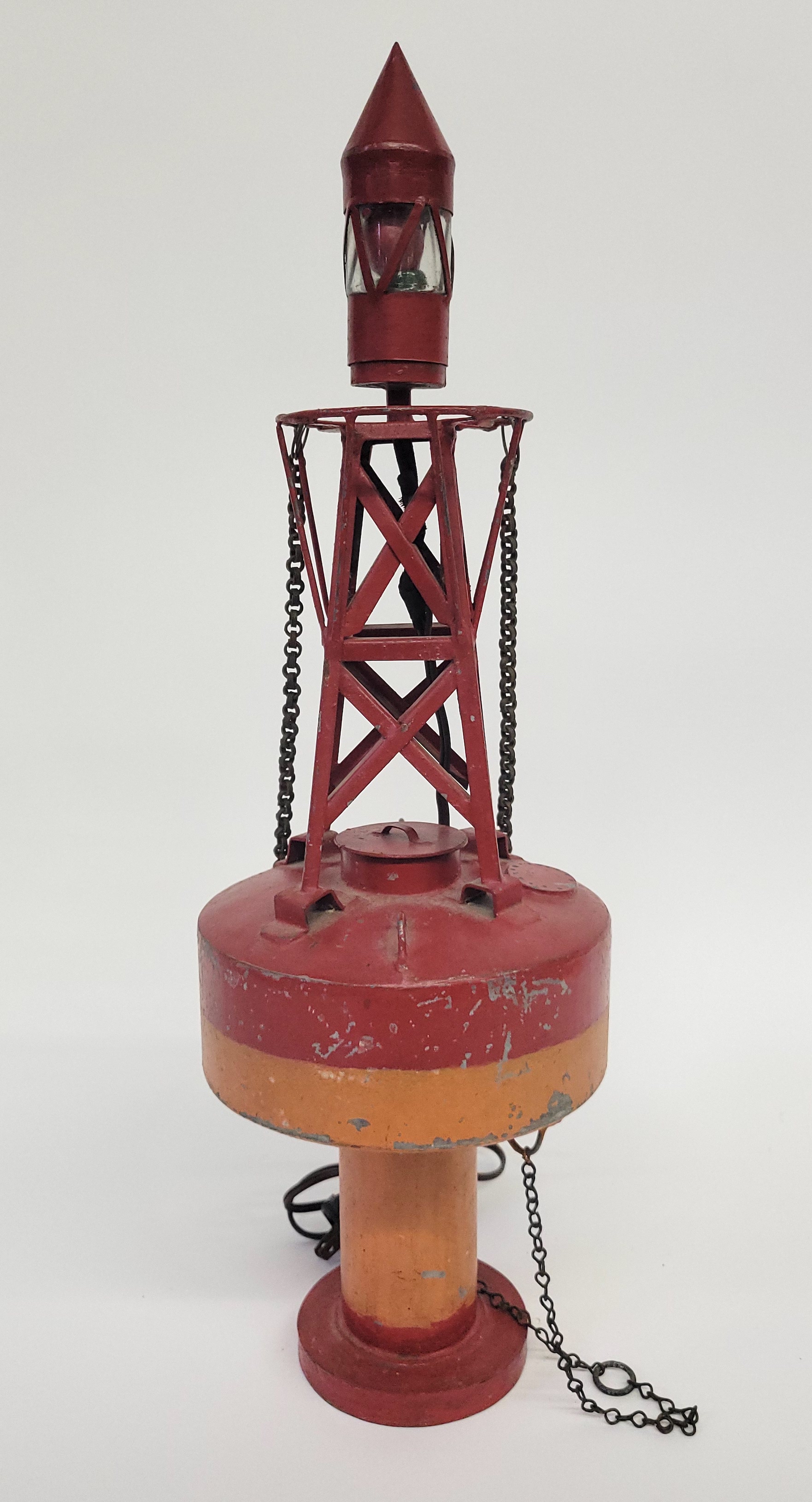 Vintage Handmade Model of a U.S. Lighthouse Service Lighted Bell Buoy ...