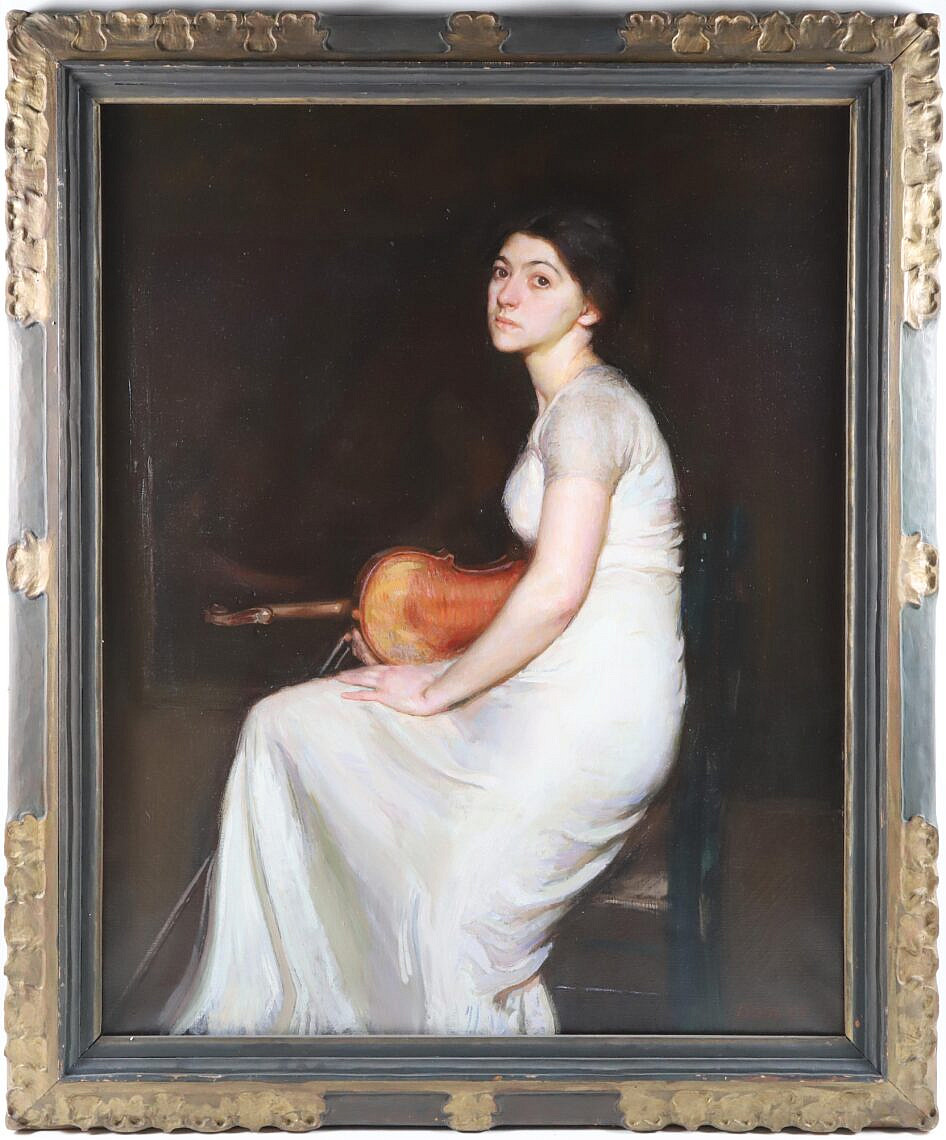Frederick A. Bosley Oil on Canvas "The Violinist" - Frederick A. Bosley ...