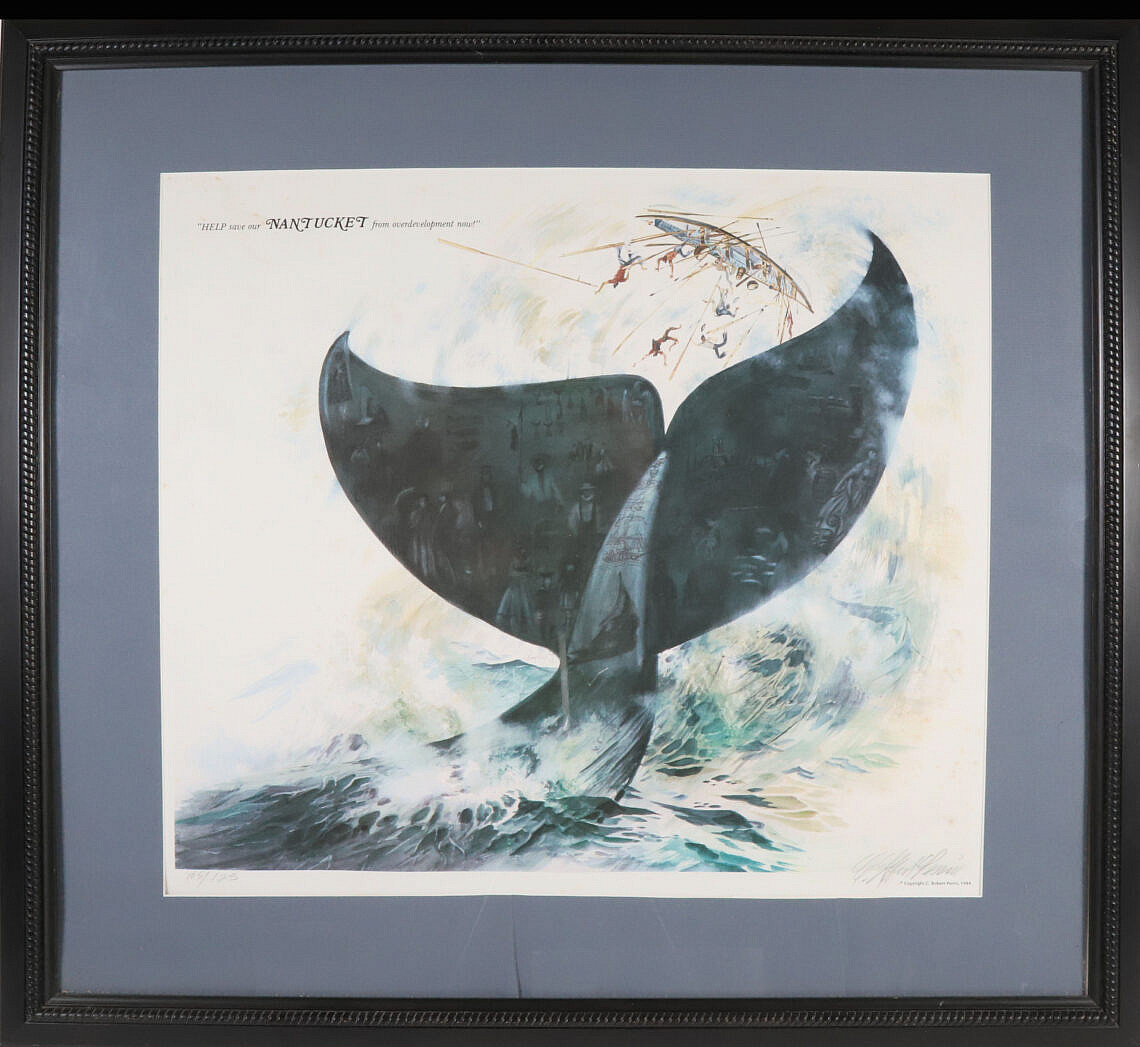 C. Robert Perrin Pencil Signed Poster "Help save our NANTUCKET from ...
