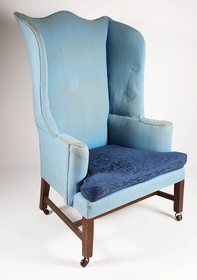 American Hepplewhite Wing Chair Possibly Nantucket Made Early 19th ...