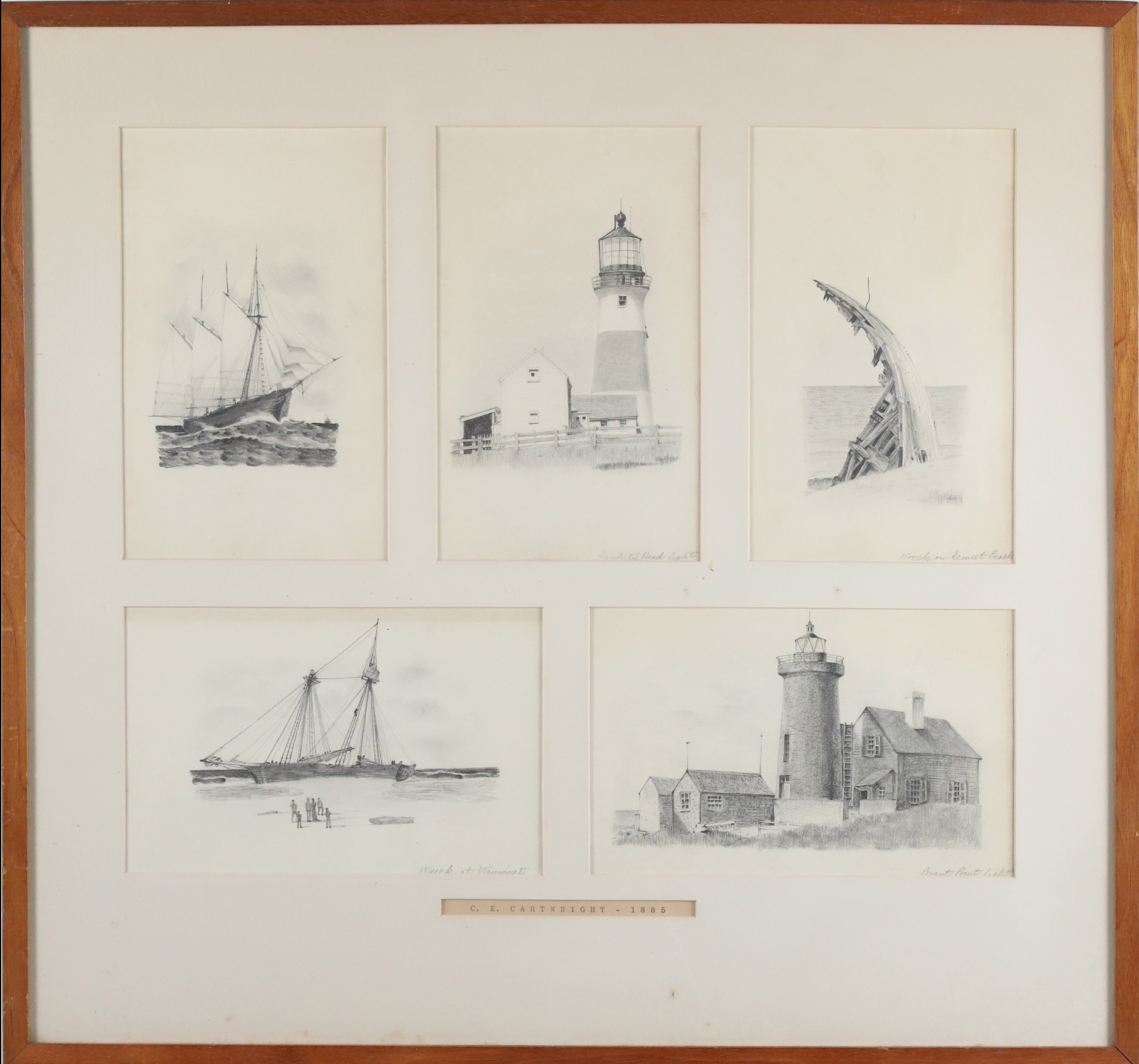 C.E. Cartwright Nantucket Pencil Drawings circa 1885 - C.E. Cartwright ...