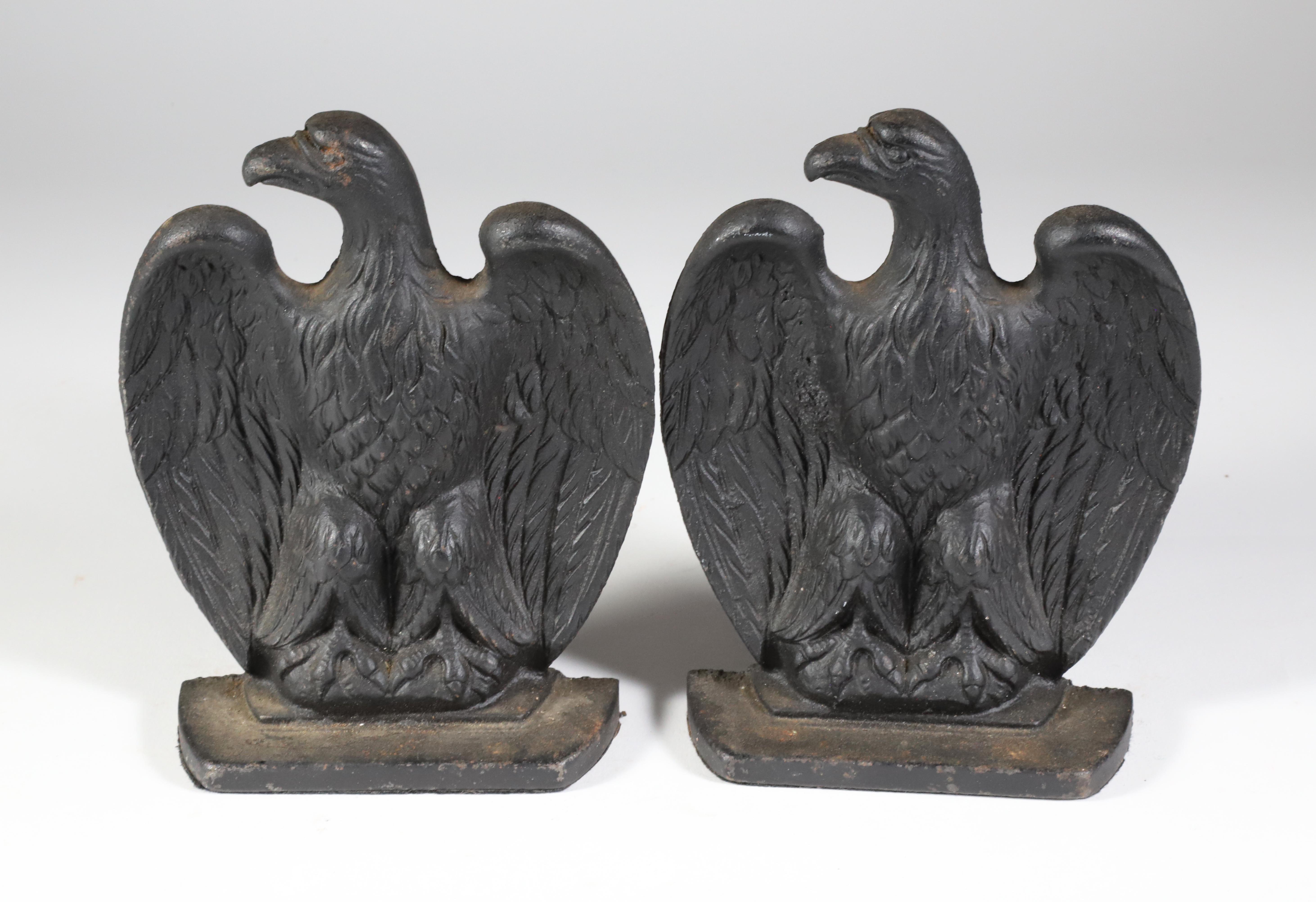 Cast Iron American Eagle Book Ends - Cast Iron American Eagle Bookends - Rafael Osona Auctions ...