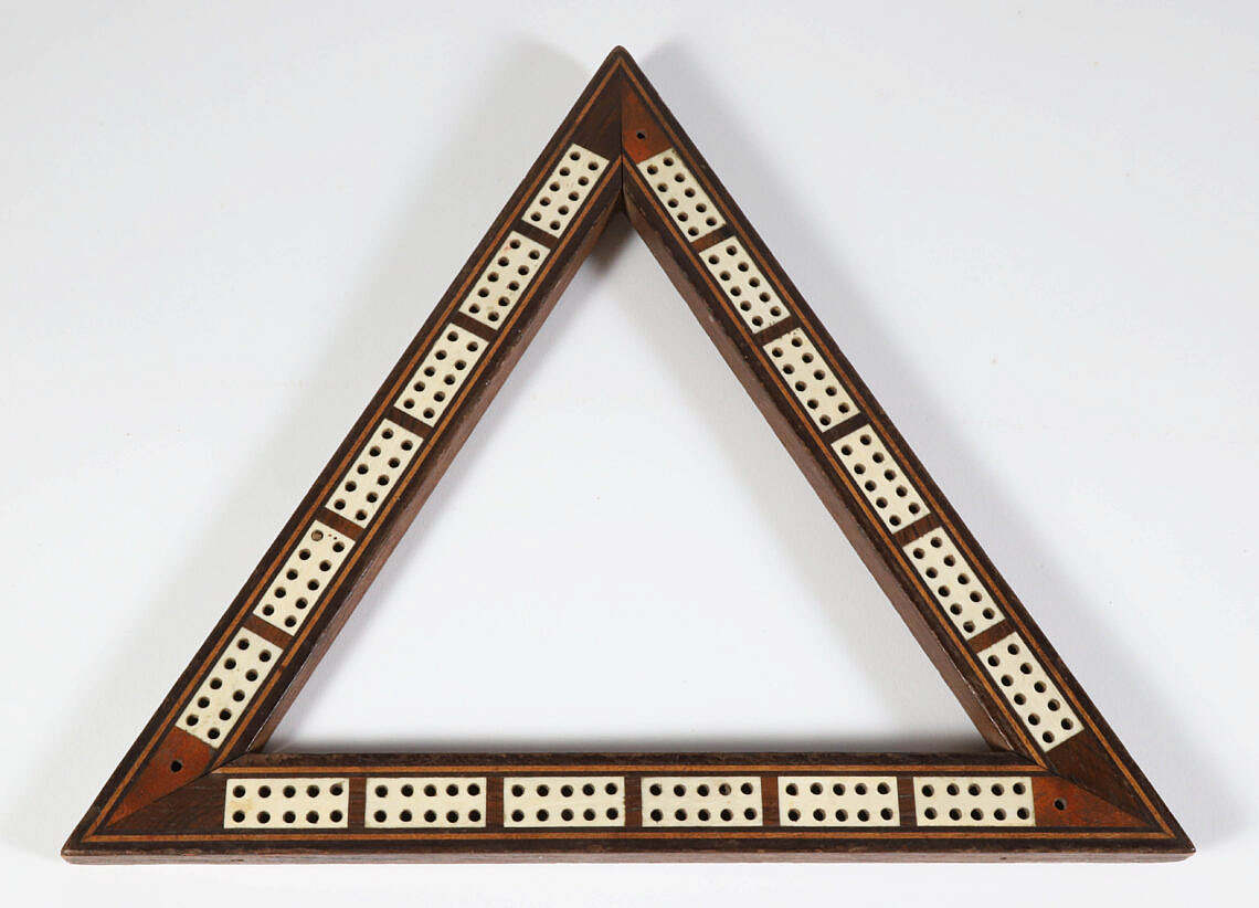 Antique Sailor Made Triangular Cribbage Board - Antique Sailor Made ...