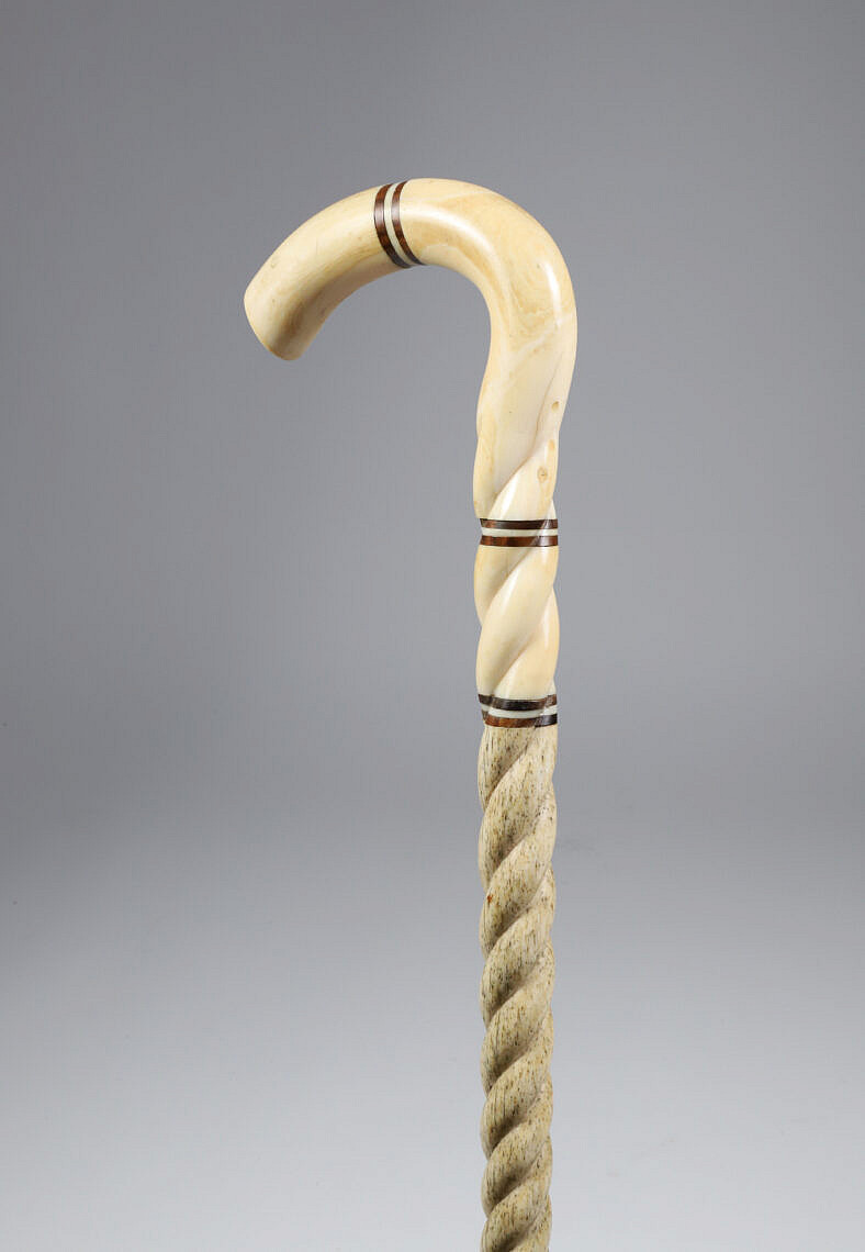 Whale Made C-Grip Handle Cane mid 19th Century - Whale Made C-Grip ...