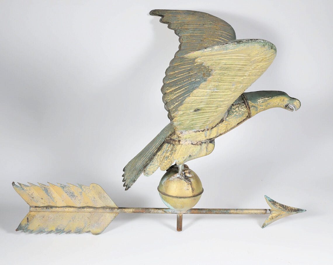 American Gilt Eagle Hollow Body Weathervane 19th Century - American ...
