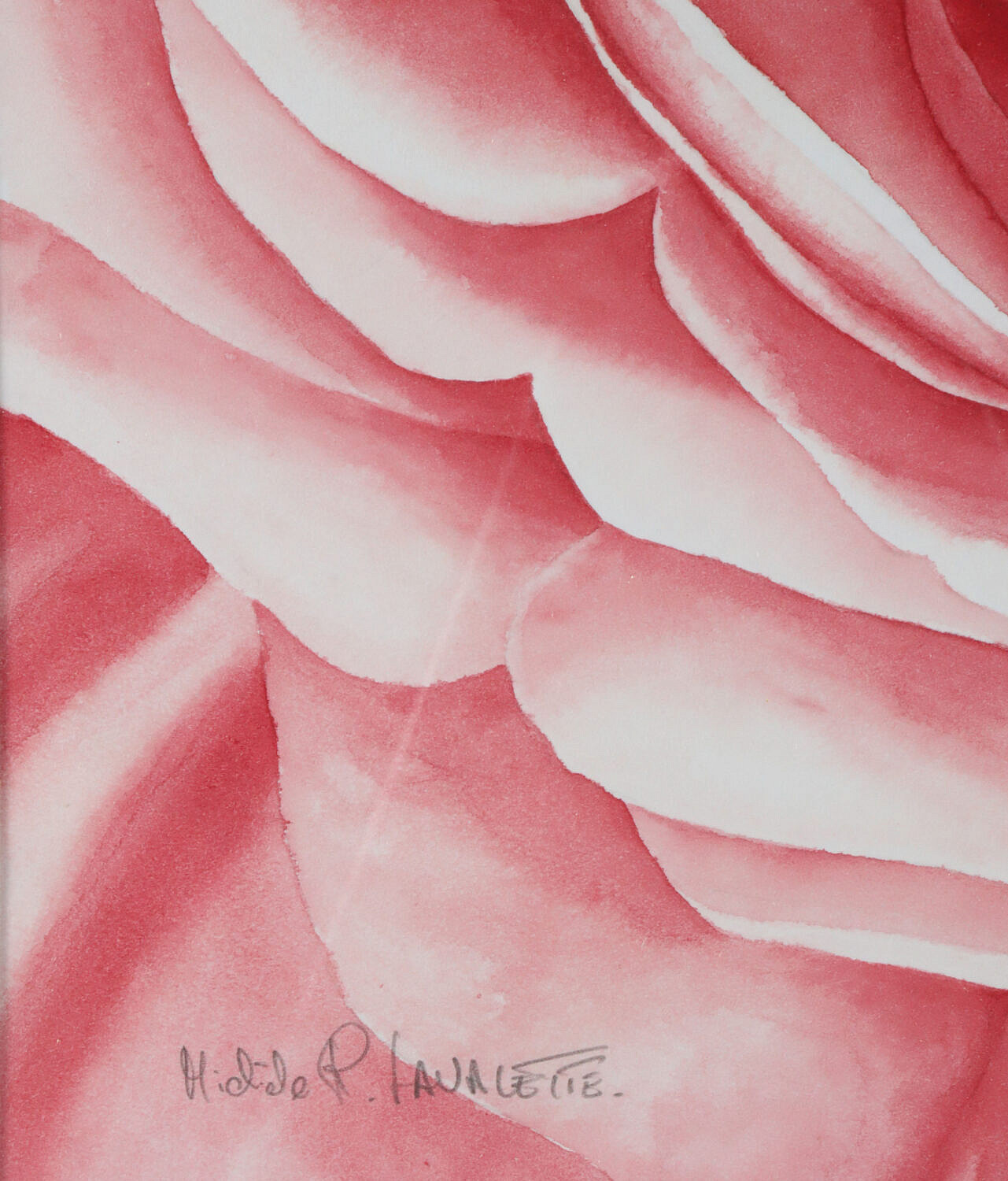 Michele R. Lavalette (French 20th Century) Watercolor "Peony Cluster ...