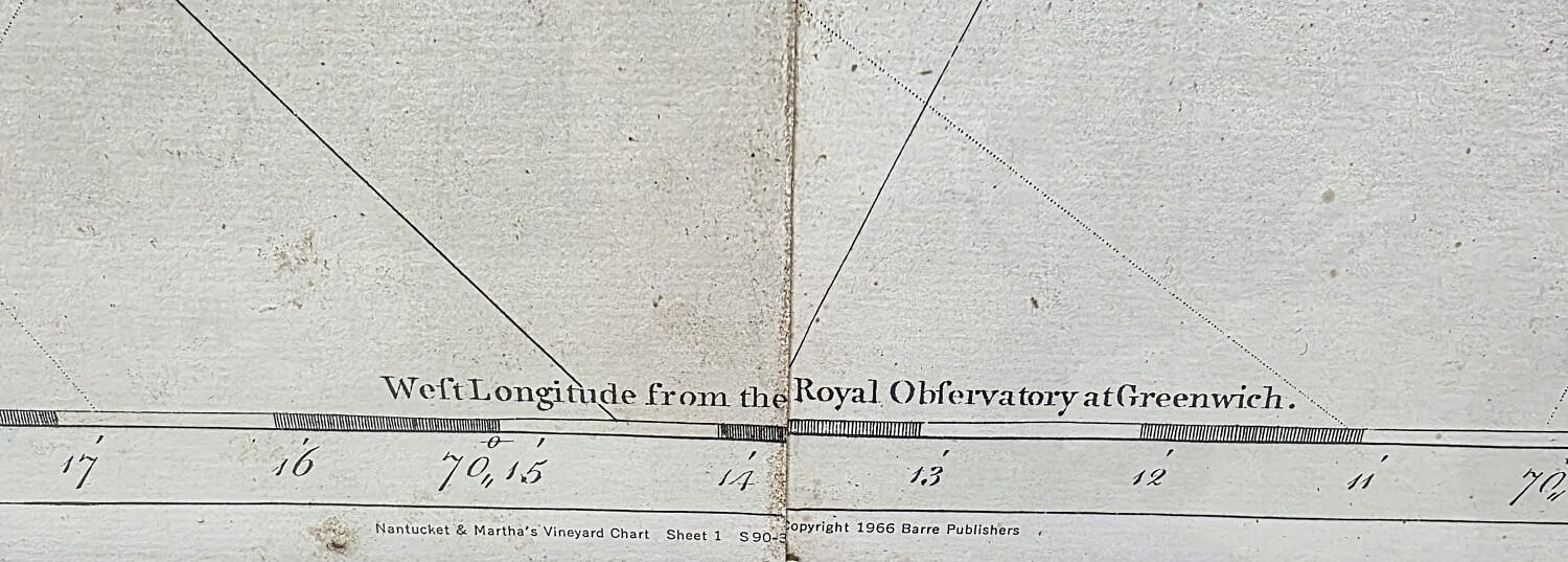 Hand Colored Topographical Map of Nantucket - Vintage 1966 Hand Colored ...