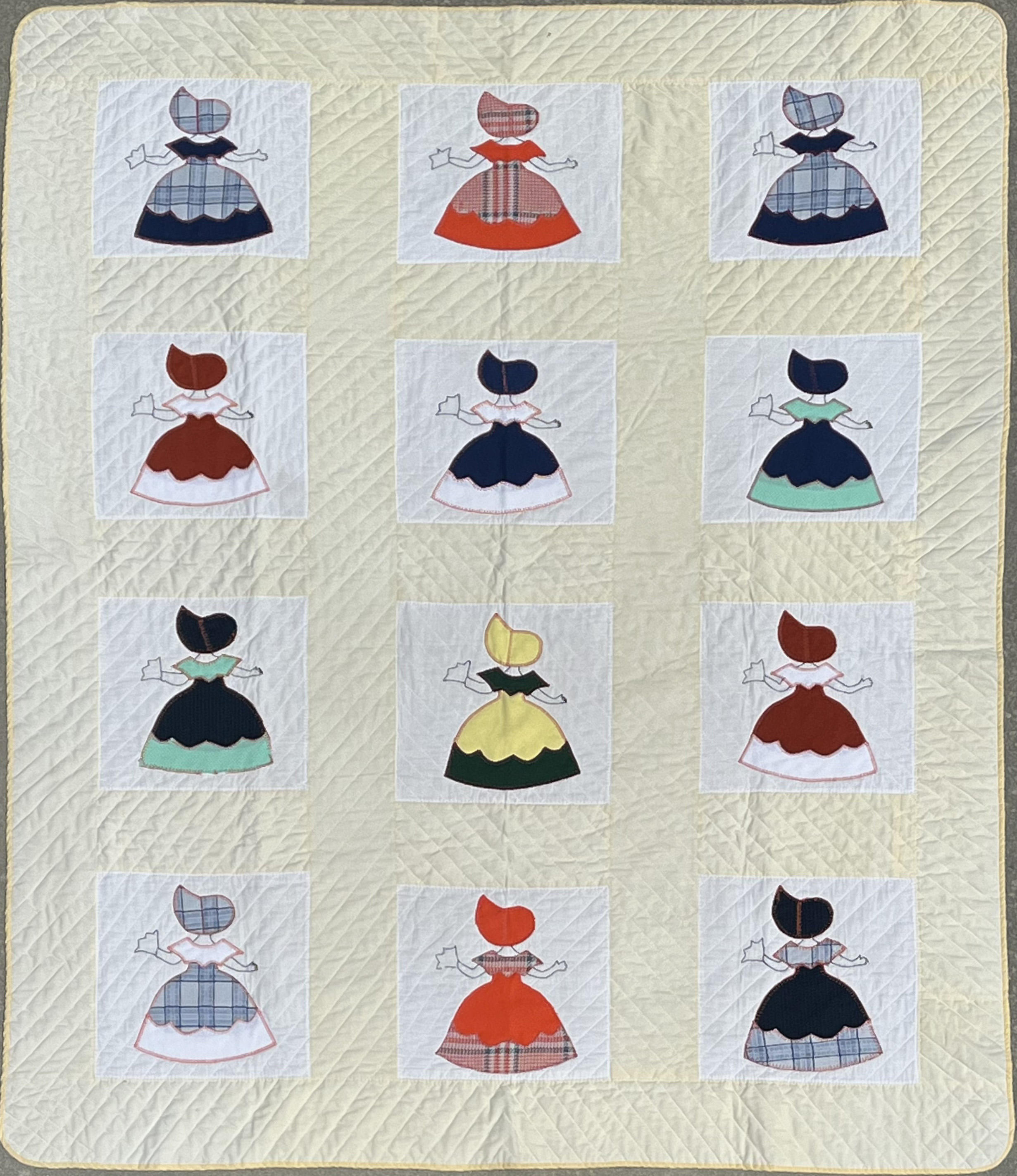 Vintage "Sun Bonnet Sue" Applique Quilt - Vintage "Sun Bonnet Sue ...