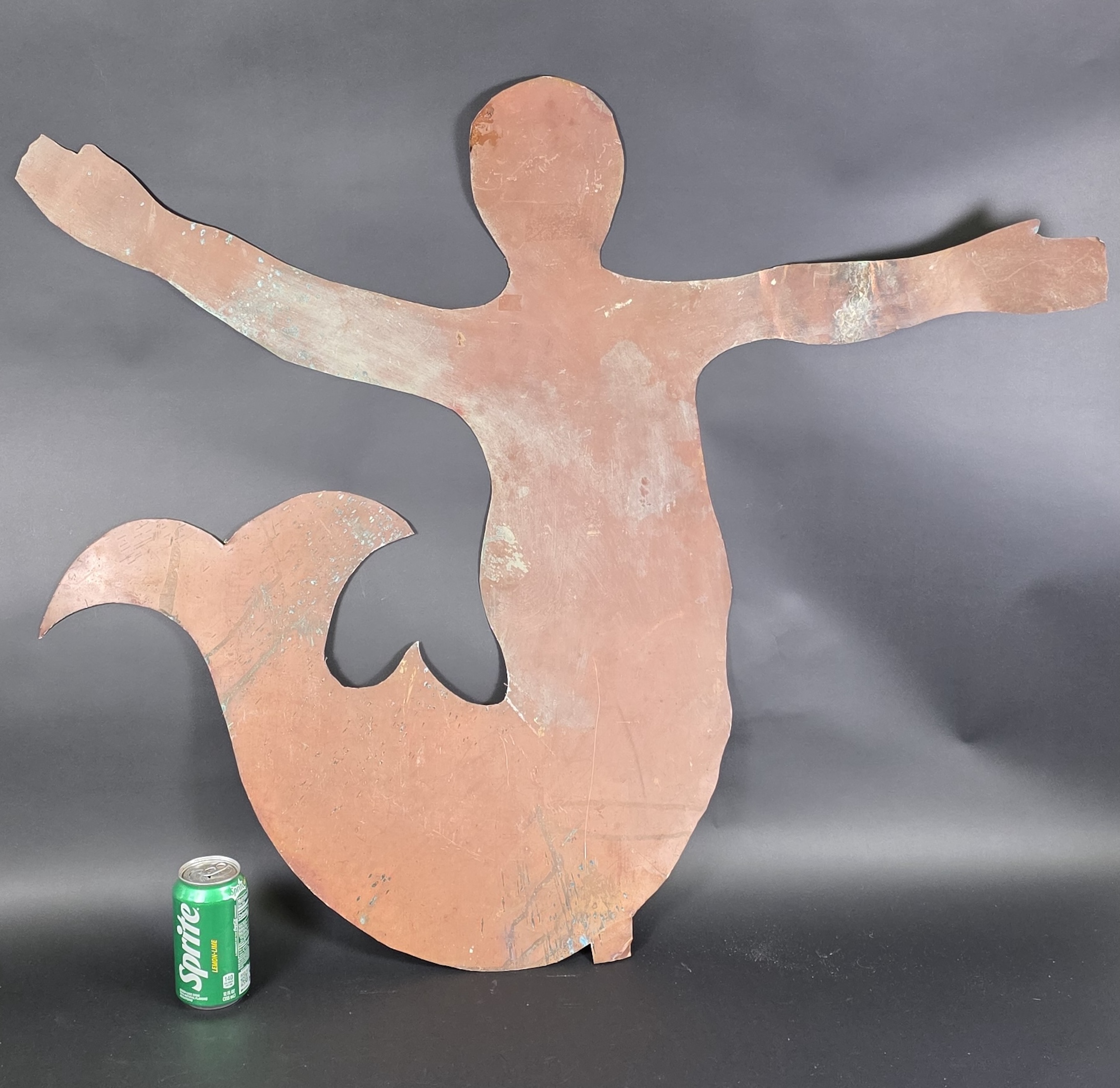 Vintage Folk Art Figural Copper Mermaid Cutout - Vintage Folk Art ...