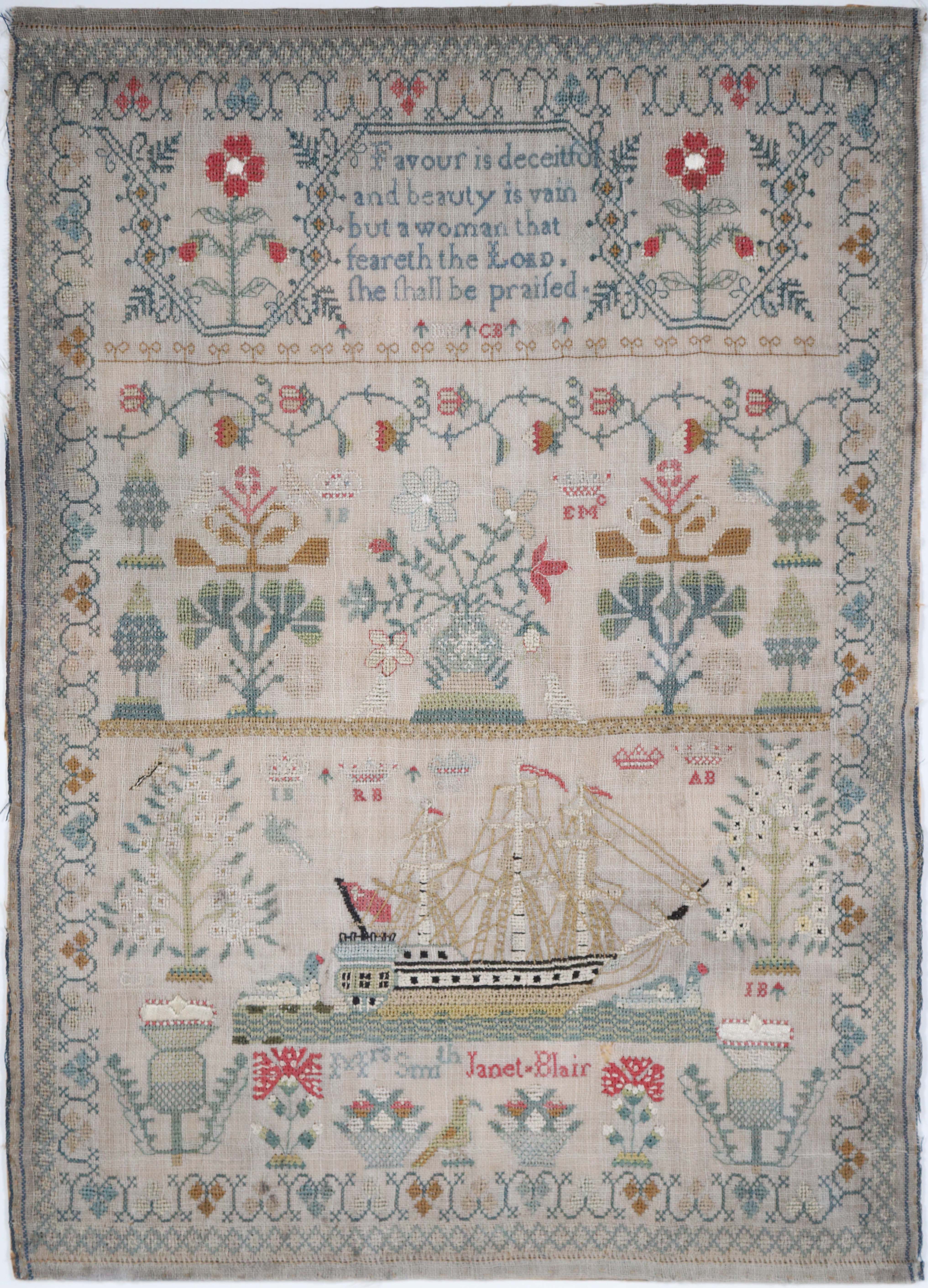 Fine English Sampler Early 19th Century - Fine English Sampler Wrought ...