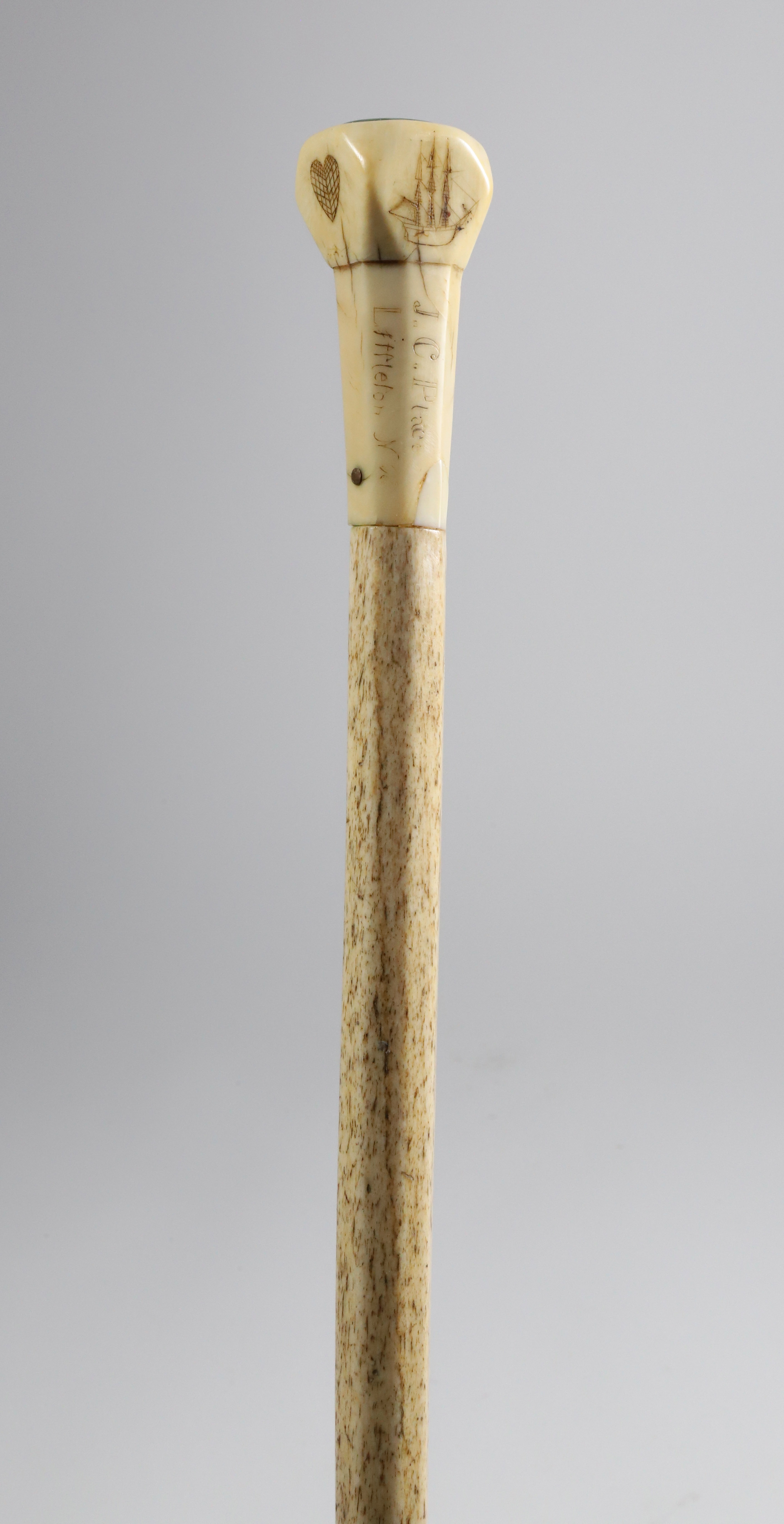 Whaler Made 8-Sided Grip Walking Stick mid 19th Century - Whaler Made 8 ...