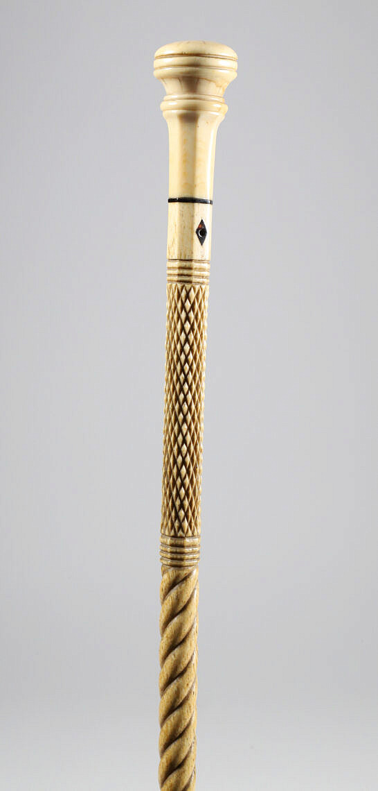 Whaler Made Crown Knob Walking Stick mid 19th Century - Whaler Made ...