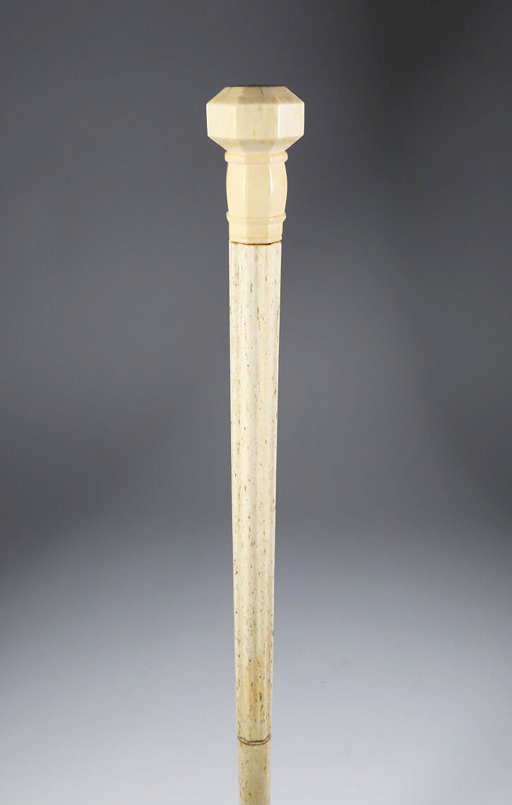 Whaler Made Octagonal Grip Walking Stick 19th Century - Whaler Made ...