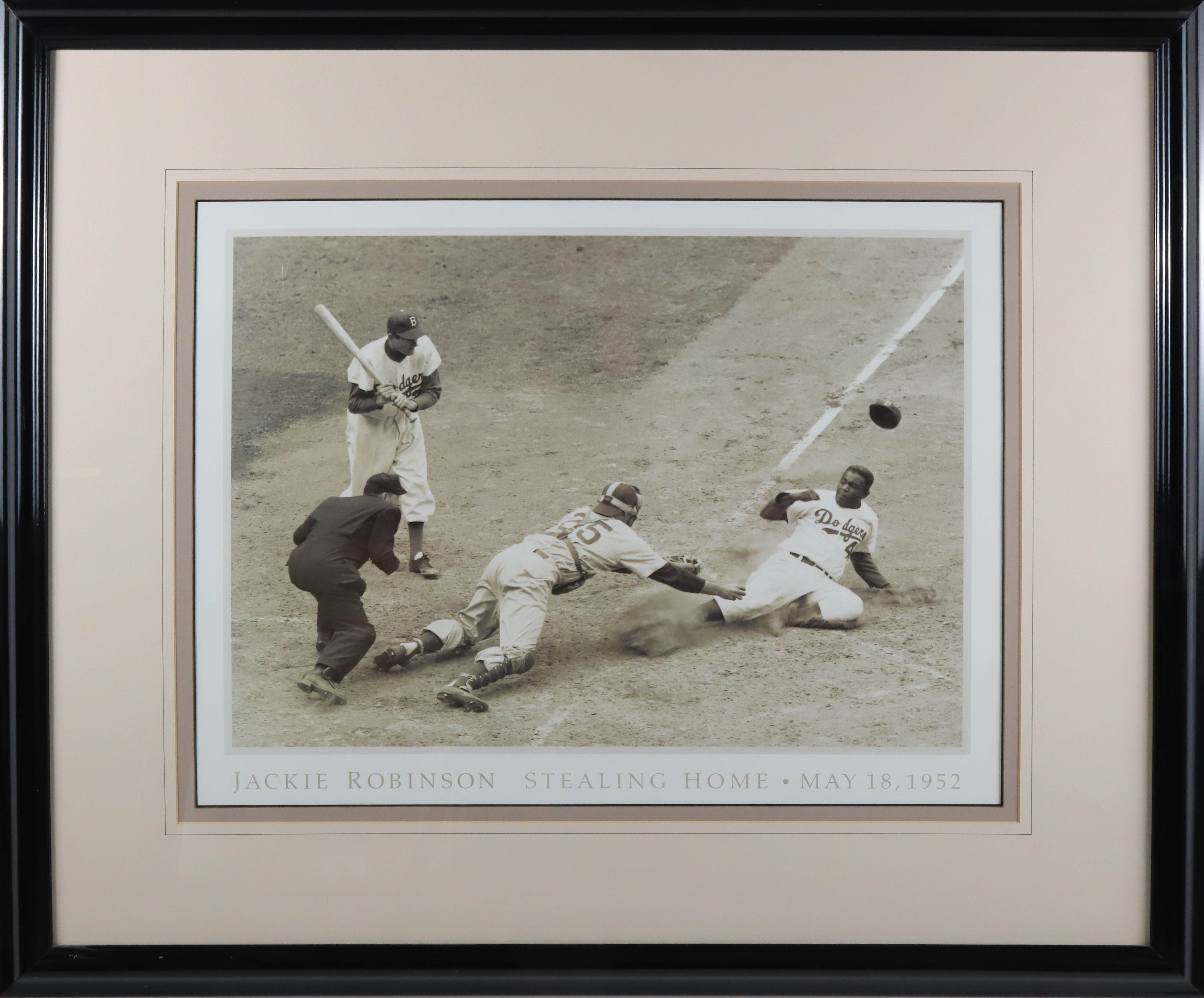 Jackie Robinson Black And White Photograph Poster Reprint - Jackie ...
