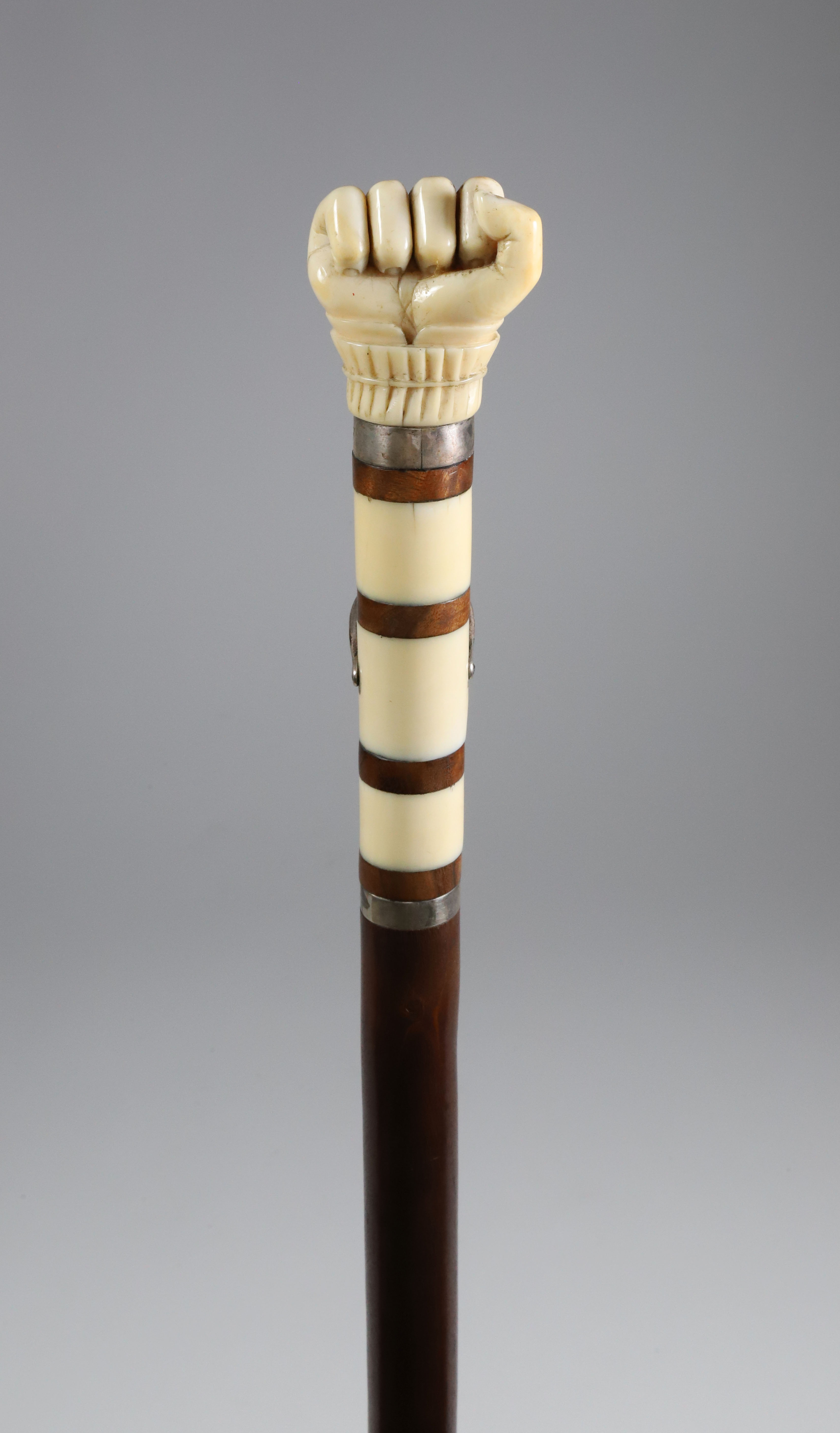 Whaler Made Clenched Fist Walking Stick circa 1849 - Whaler Made ...
