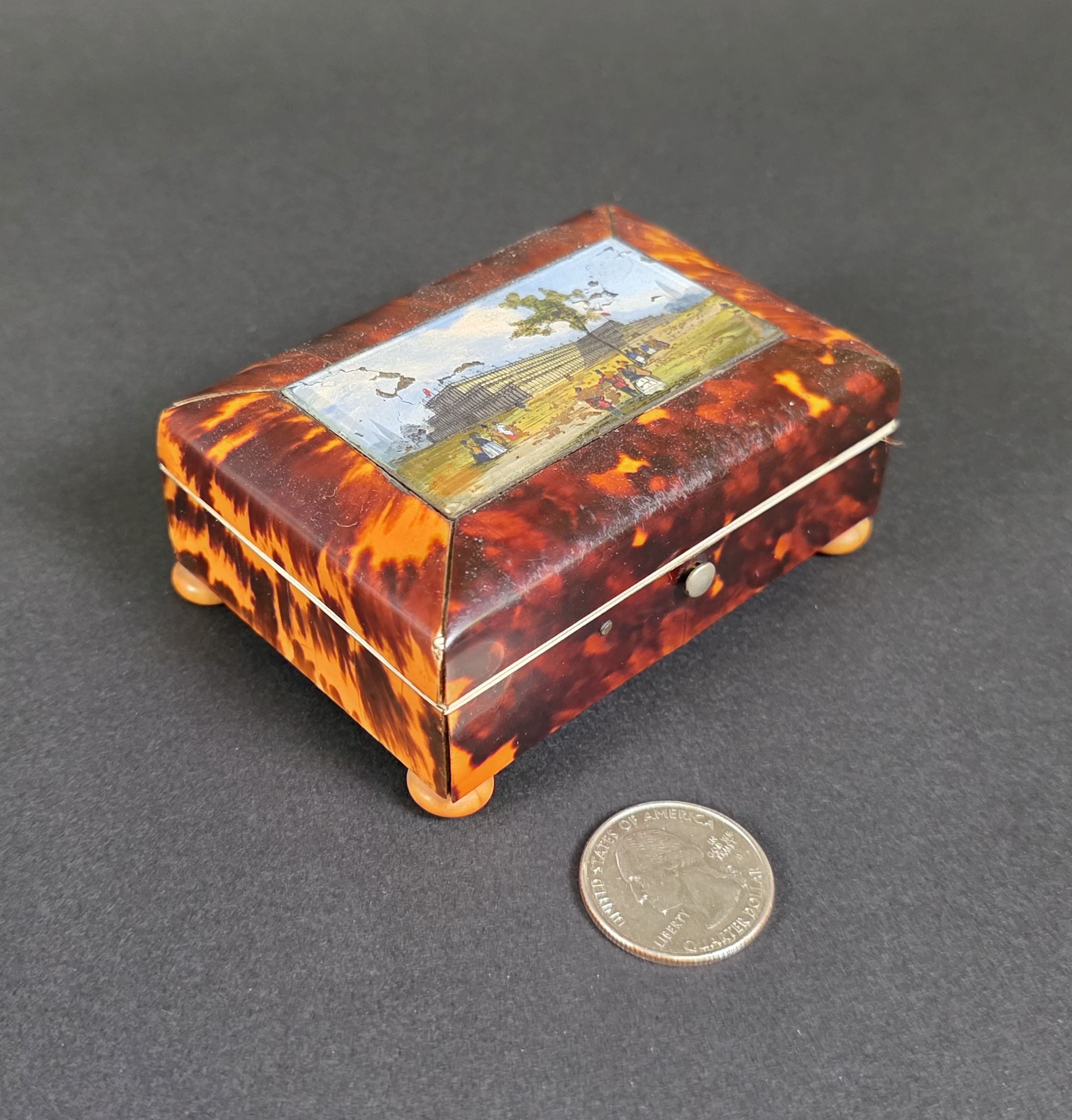 Antique British Regency Tortoiseshell Stamp Box - British Regency ...