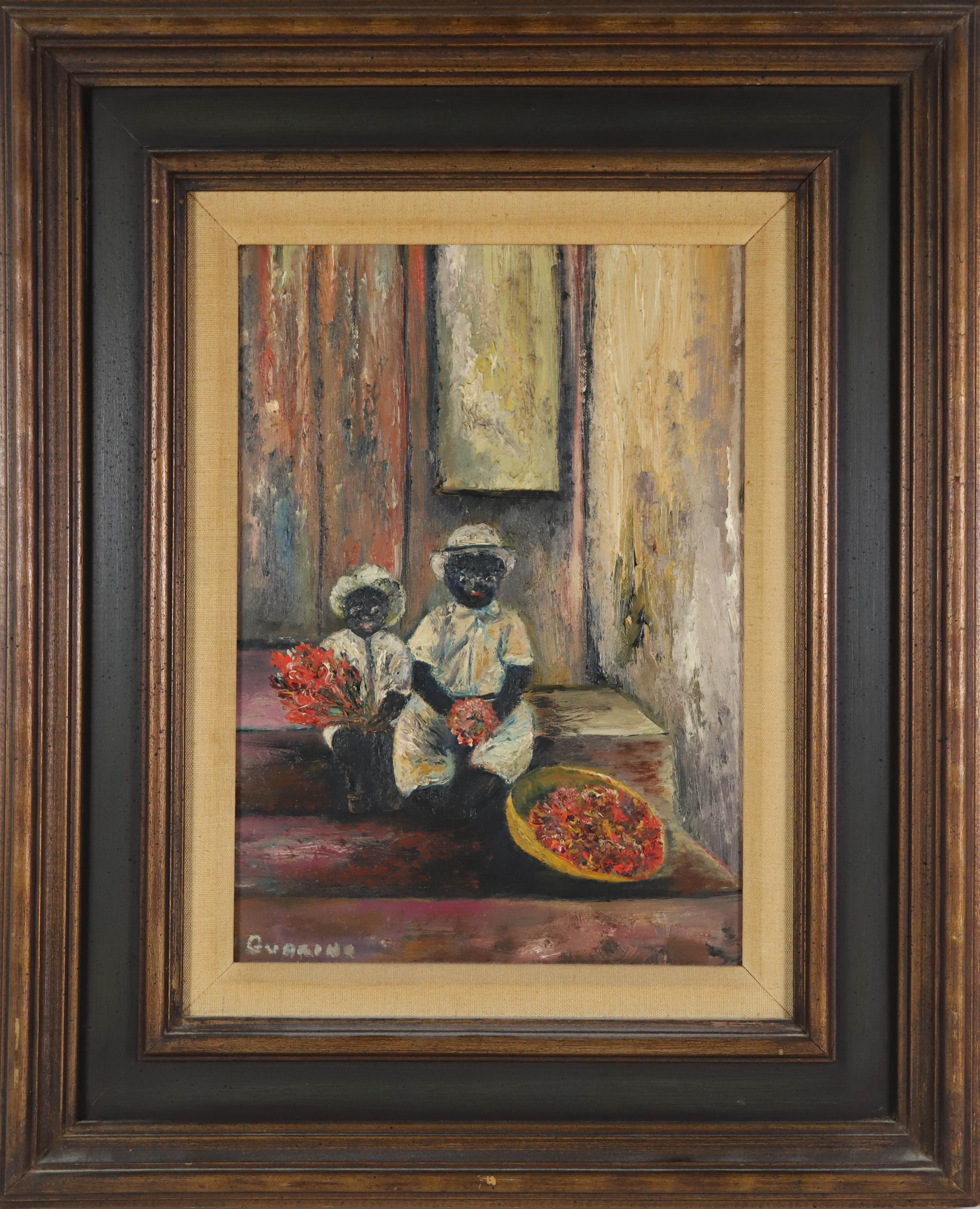 Peter Guarino Oil Painting "Flower Sellers" - Peter Guarino Oil ...