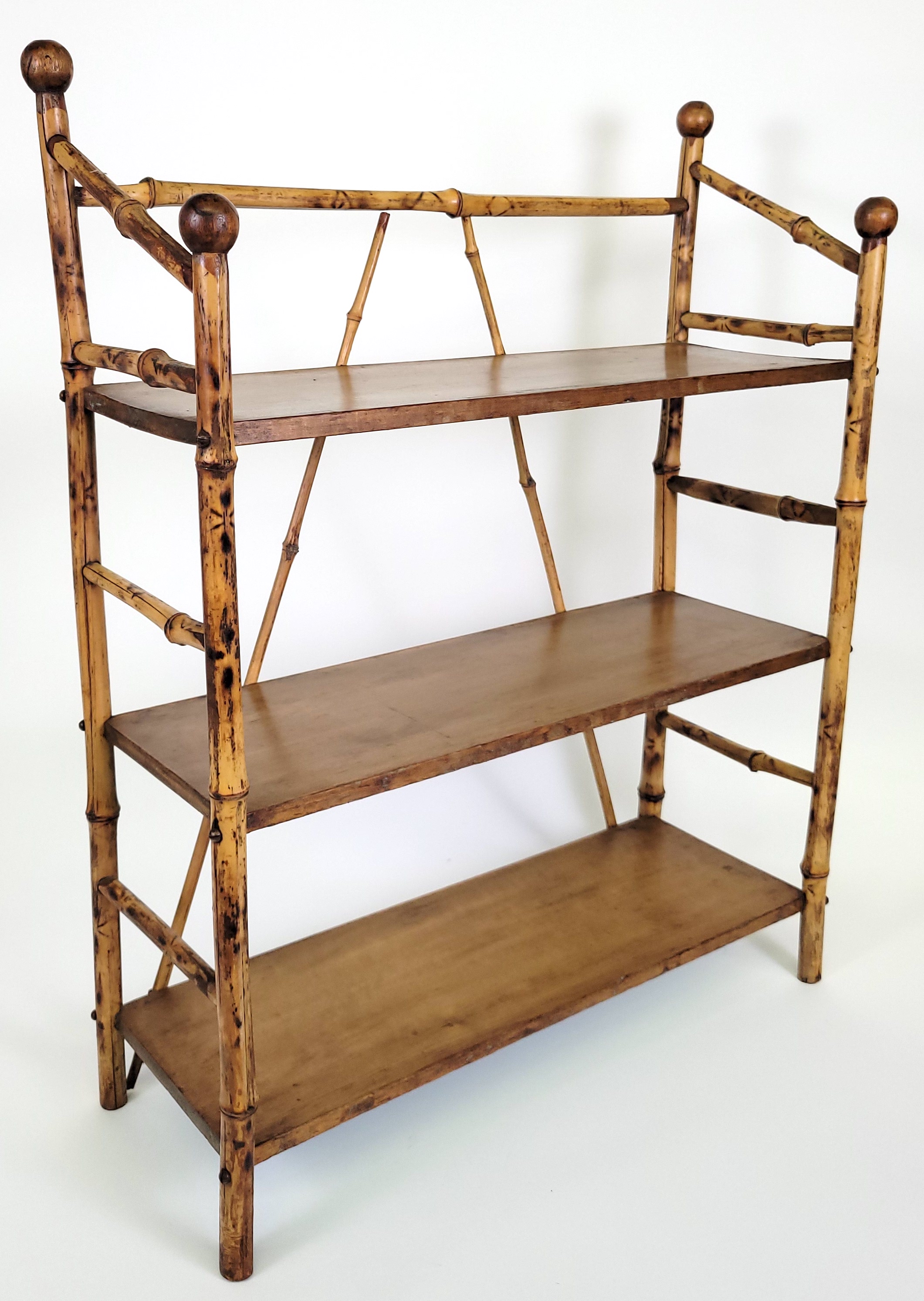 Antique 19th Century Bamboo Table Top Shelf Etagere - Antique 19th Century Bamboo Table Top ...