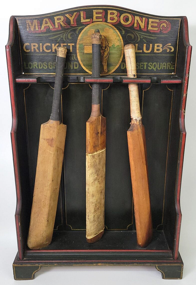 Vintage Marylebone Cricket Club Paint Decorated Bat Rack - Vintage ...