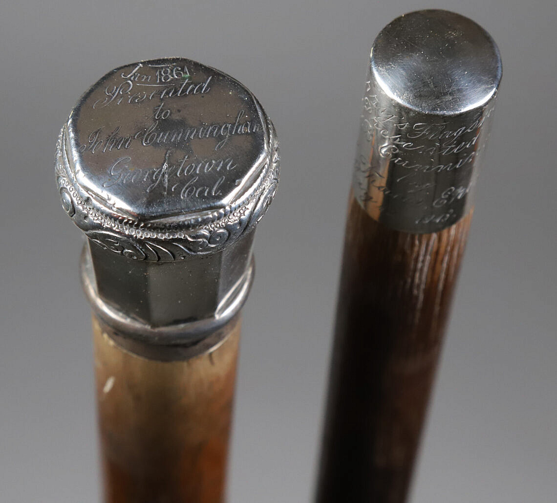 Presentation Engraved Silver and Wood Walking Stick - Presentation ...