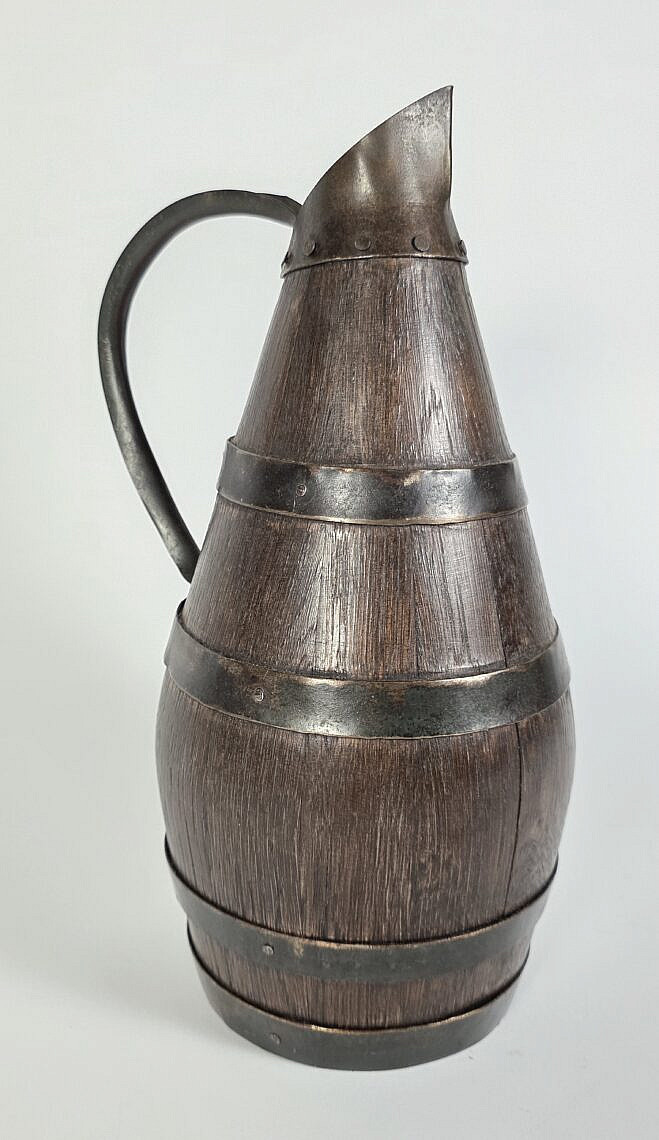 Antique English Oak Bound Cider Pitcher - Antique English Oak Bound ...