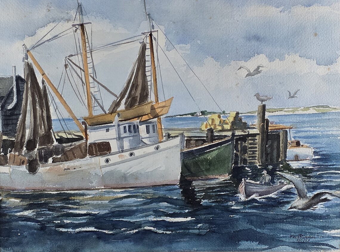 Frederick Russel Watercolor on Paper - Frederick Russel Watercolor on ...