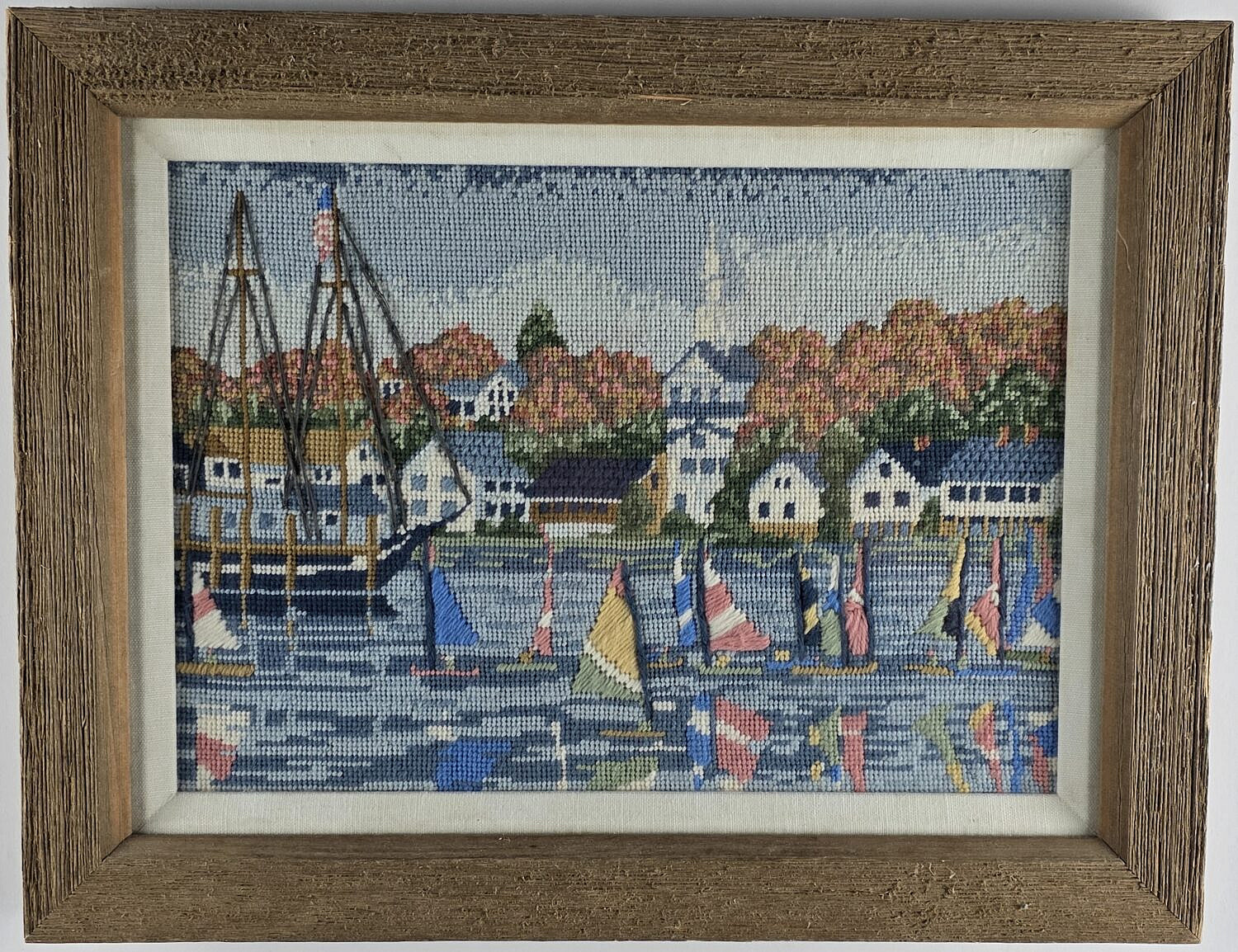 Erica Wilson Nantucket Harbor Needlepoint Embroidery - Vintage Erica ...
