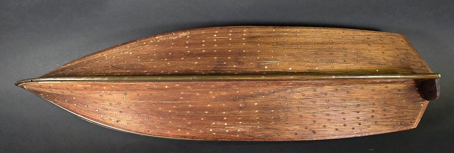 Carved Boat Makers Full Body Hull Boat Model - Vintage Carved Boat ...