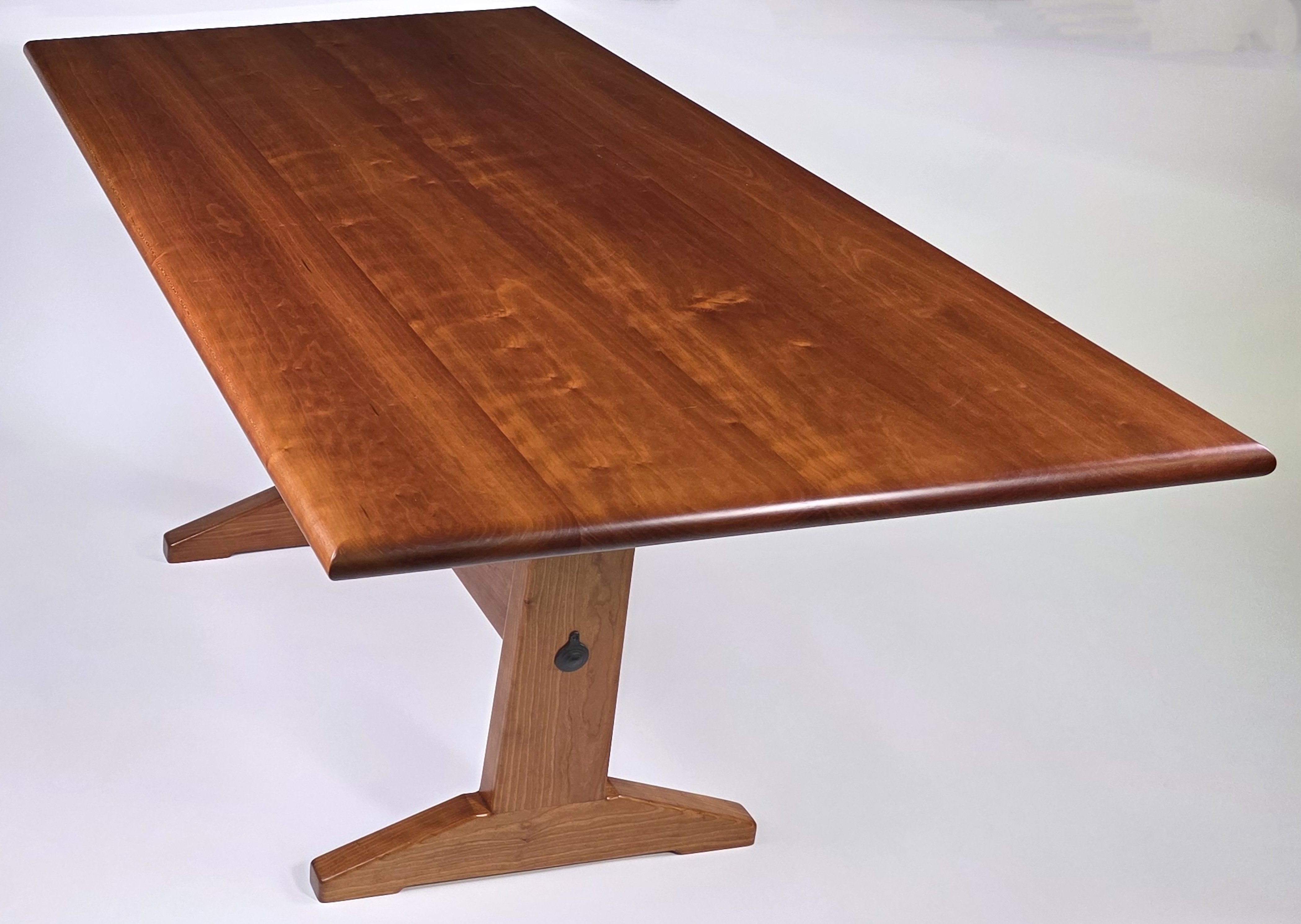 Signed Stephen Swift Nantucket Cherry Trestle Dining Table - Signed ...