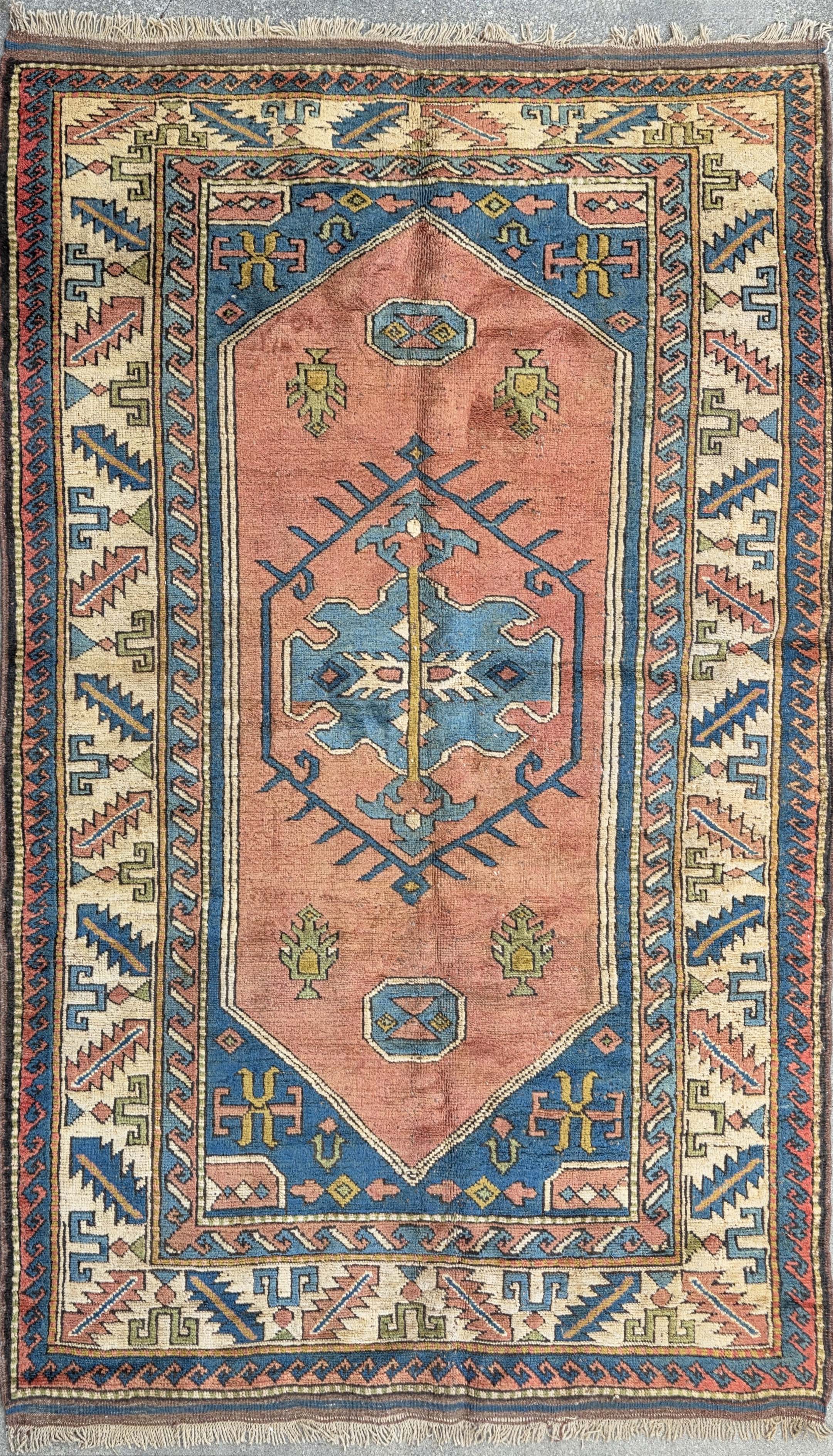 Vintage Turkish Kazak Style Oriental Rug - Vintage Turkish Kazak Style ...
