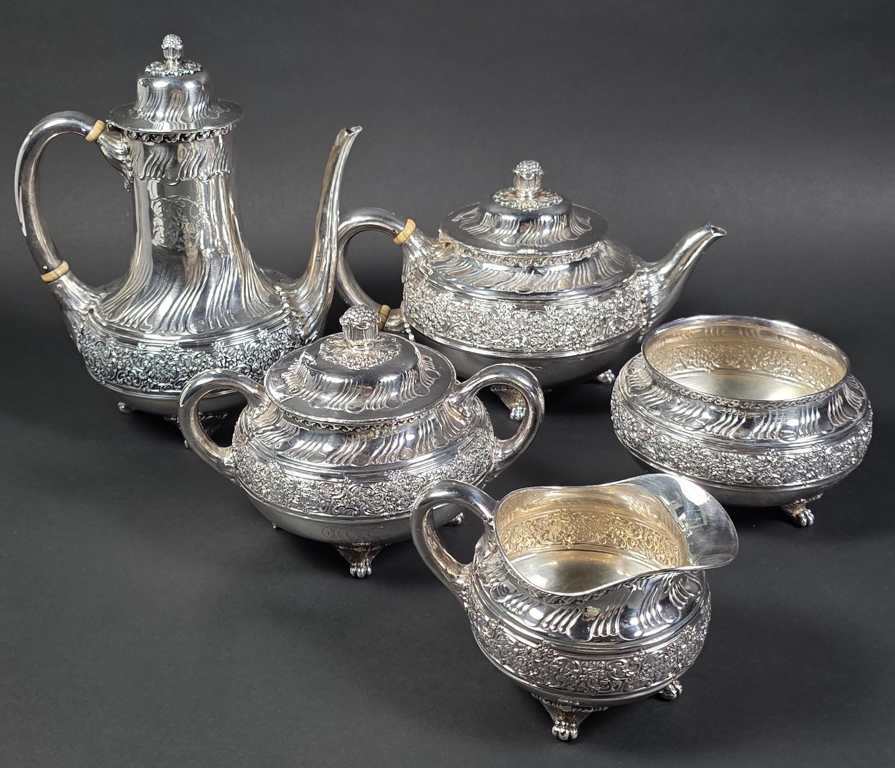 1-5462 Tiffany Coffee Set A - Rafael Osona Auctions Nantucket, MA