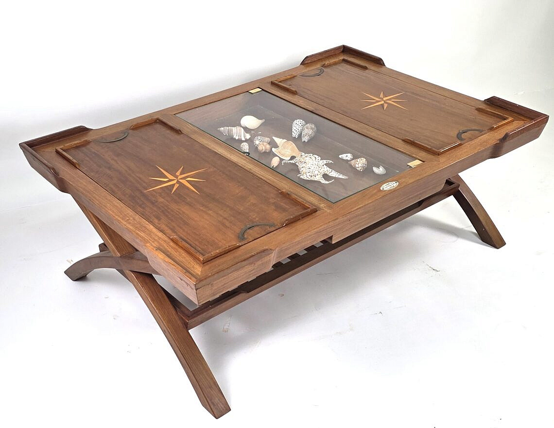 Starbay Nautical Inlaid Coffee Table - Starbay Nautical Inlaid Tray Top ...