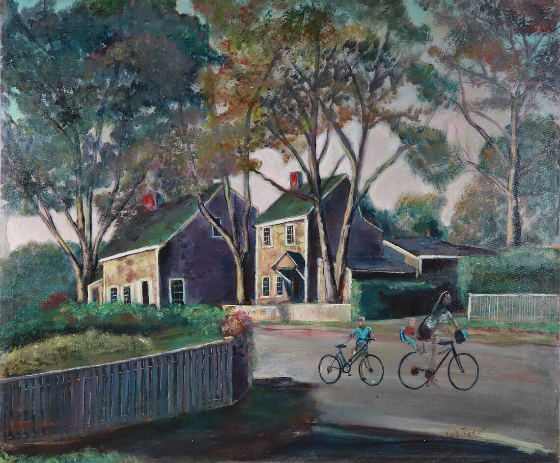 William S. Pettit Acrylic on Canvas"Joy Street Nantucket" - William S ...