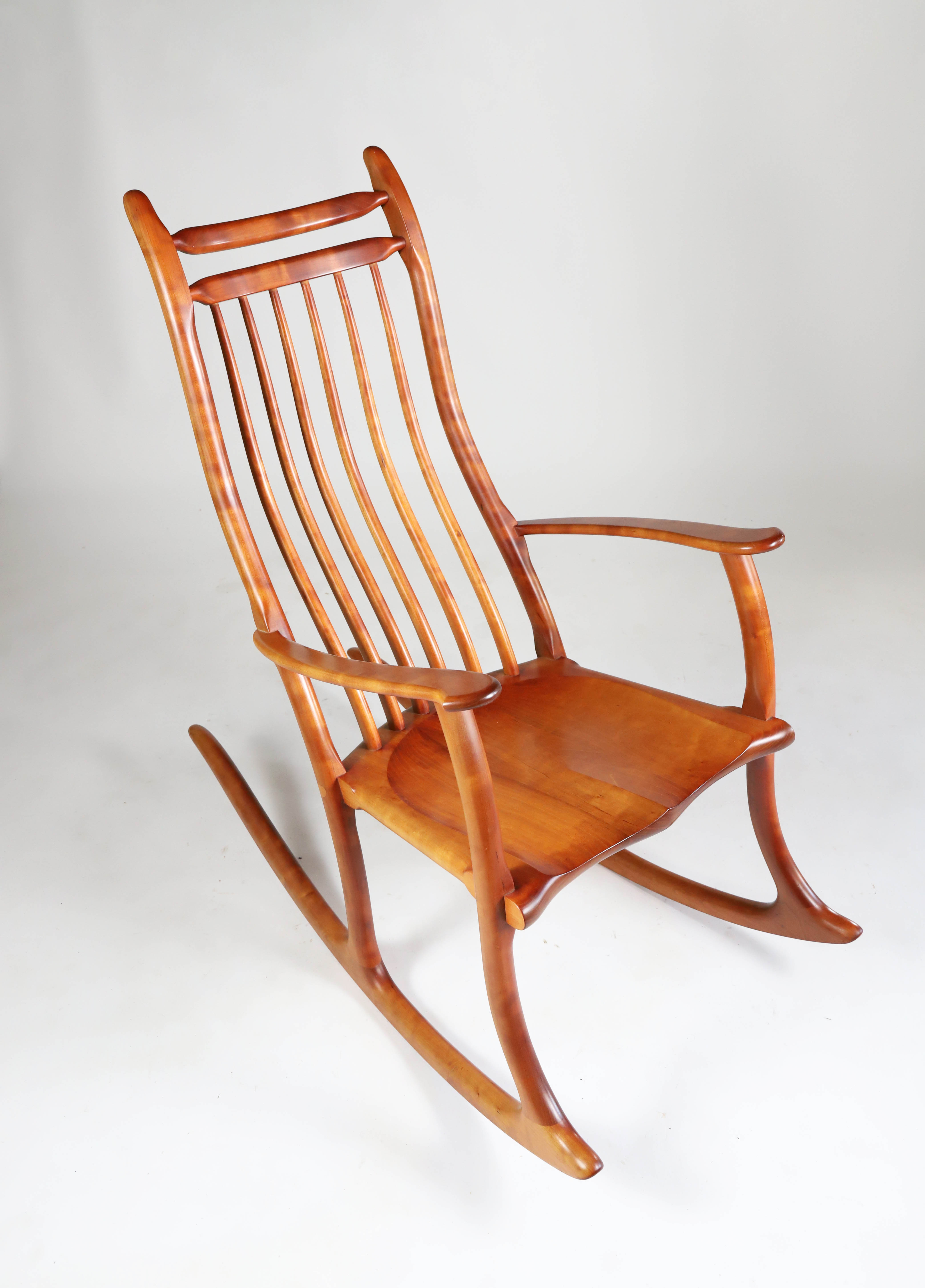 Signed Stephen Swift Cherry Rocker circa 1996 - Signed Stephen Swift ...