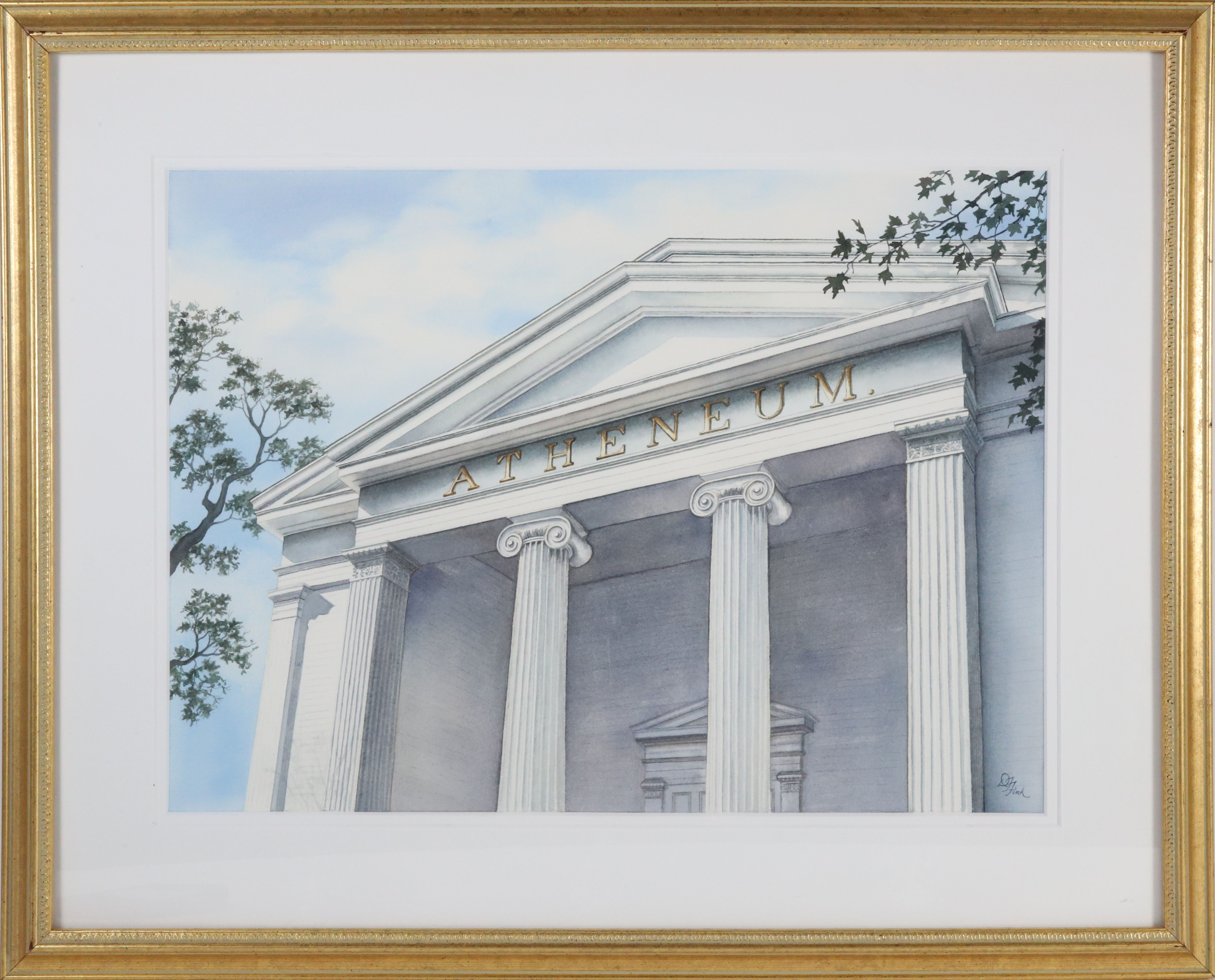 Dale Thackeray Fink Watercolor on Paper "Nantucket Anthneum" - Dale ...