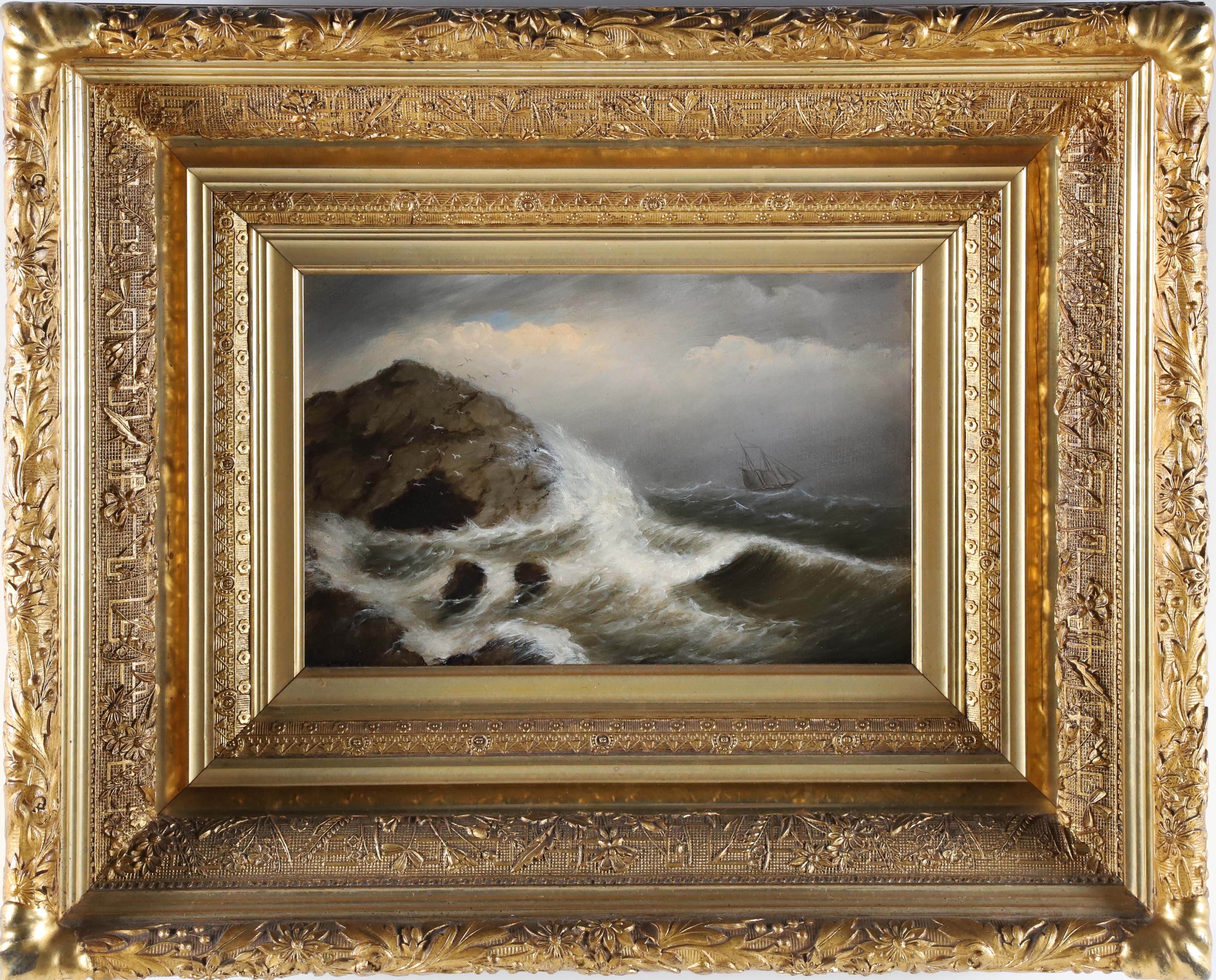 Clement Drew Oil on Canvas "Clipper Ship in Stormy Seas" - Clement Drew ...