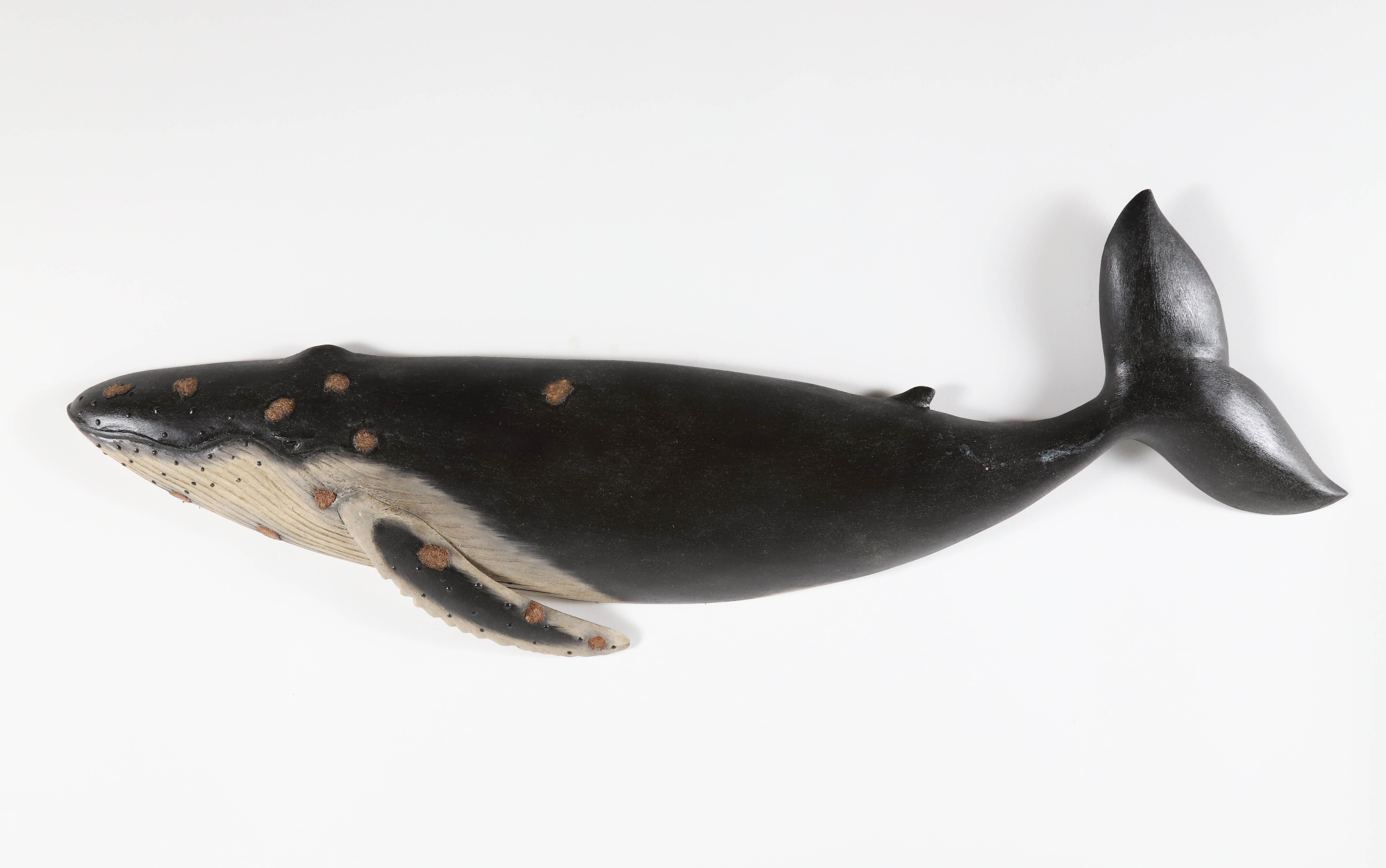Brian Mitchell Carved and Painted Half Body Right Whale - Brian ...