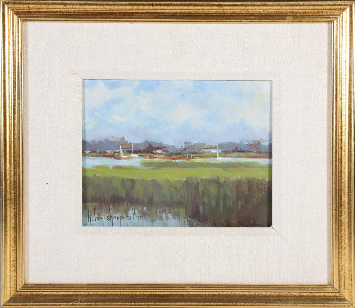 Helen Sharp Potter Oil on Canvas "Nantucket Marsh" - Helen Sharp Potter ...