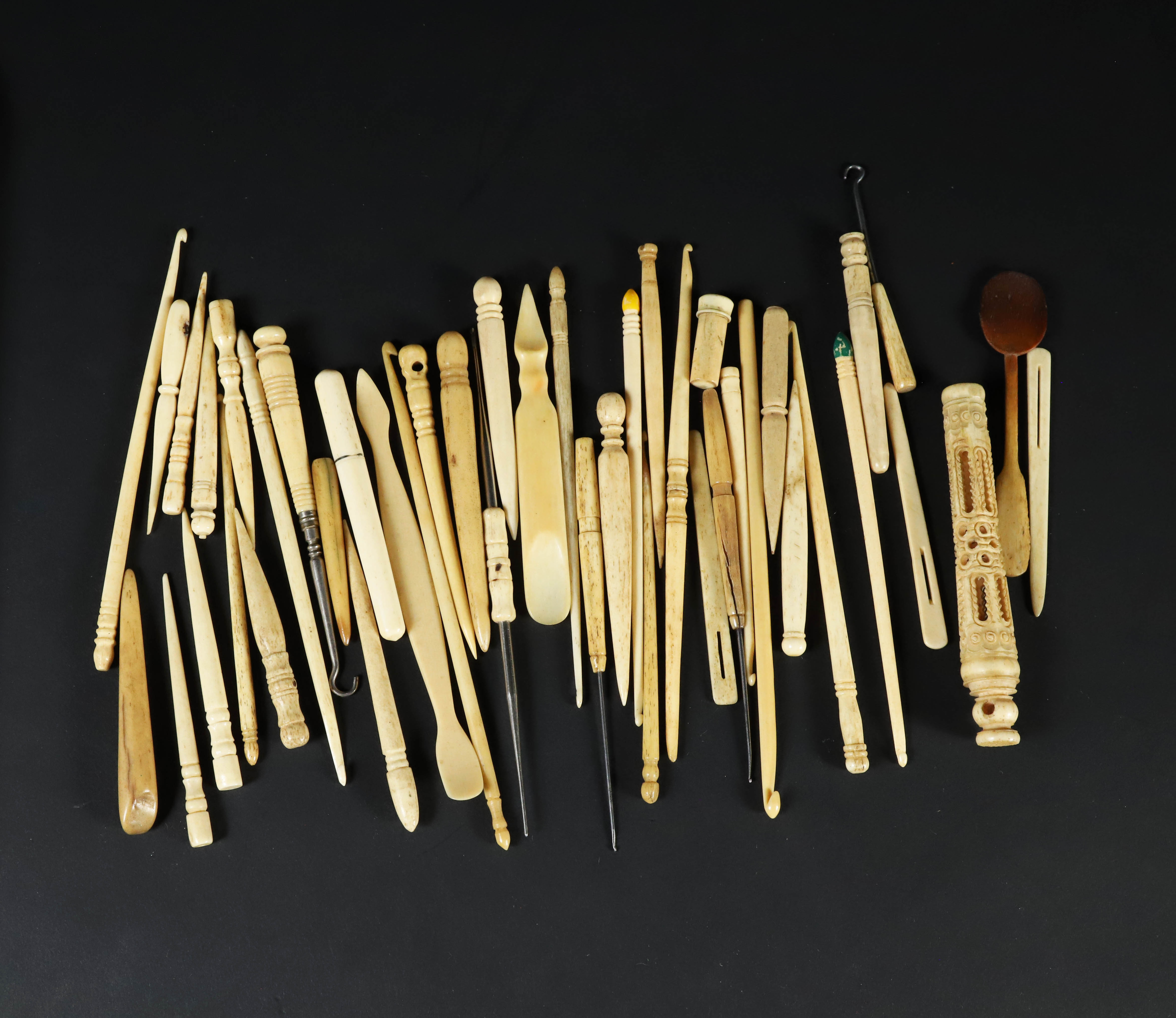 Assortment of Whalebone and Antique Whale Ivory Artifacts 19th Century ...