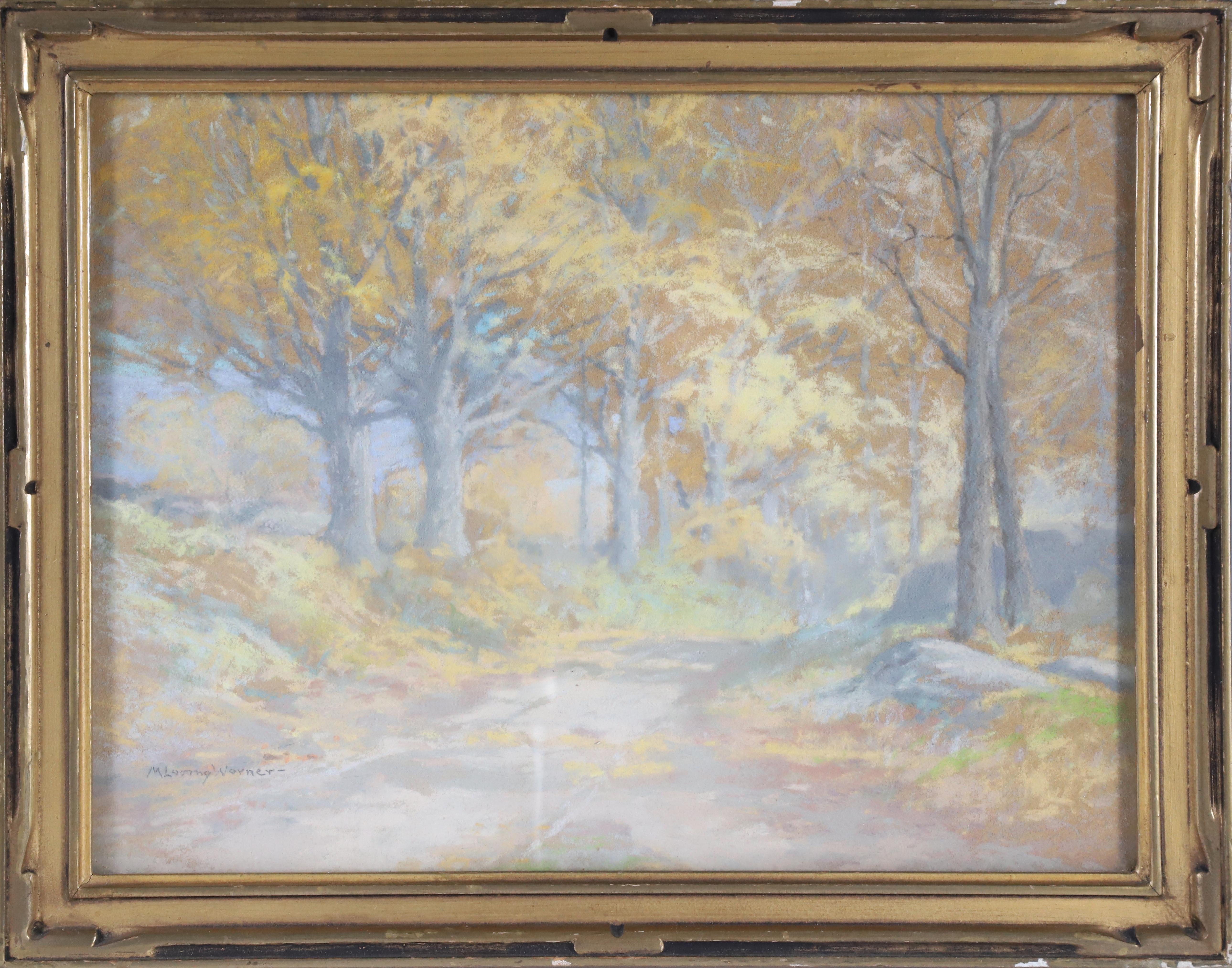Mary Loring Warner Pastel on Paper "Tree Lined Path" - Mary Loring ...